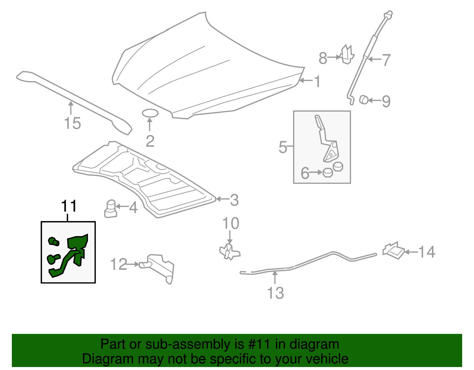 Genuine Toyota Hood Latch part# 53550-42020 for 2006-2012 Toyota RAV4 ...