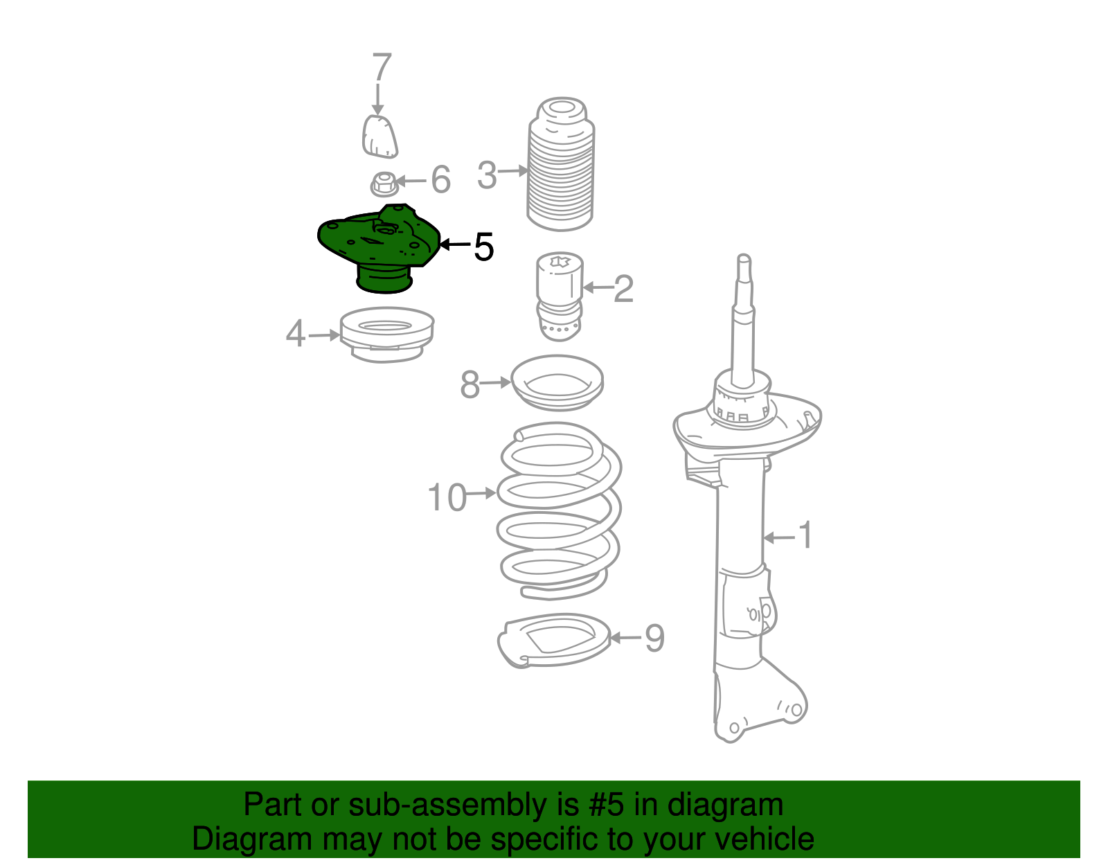 204-320-12-73 - Strut Mount 2008-2017 Mercedes-Benz | Mercedes-Benz ...