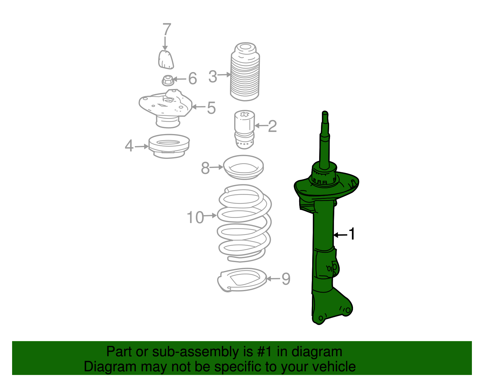 204-320-54-30-64 - Suspension Strut 2012-2015 Mercedes-Benz | Mercedes ...