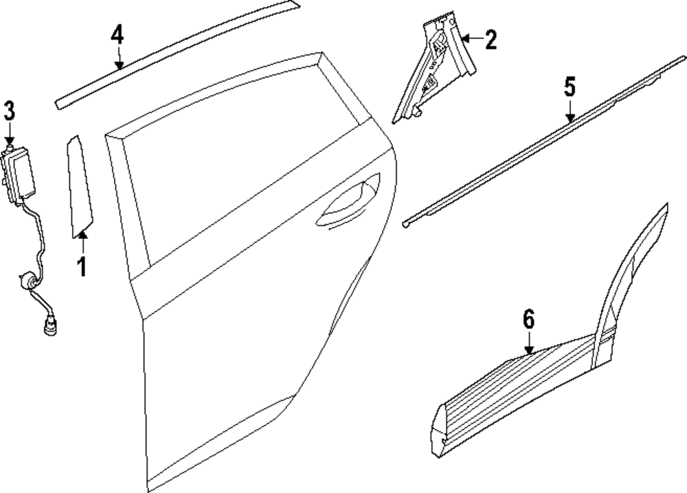 87731-CU000-EMP - Lower Molding 2023-2025 Genesis GV60 | Hyundai OEM Part