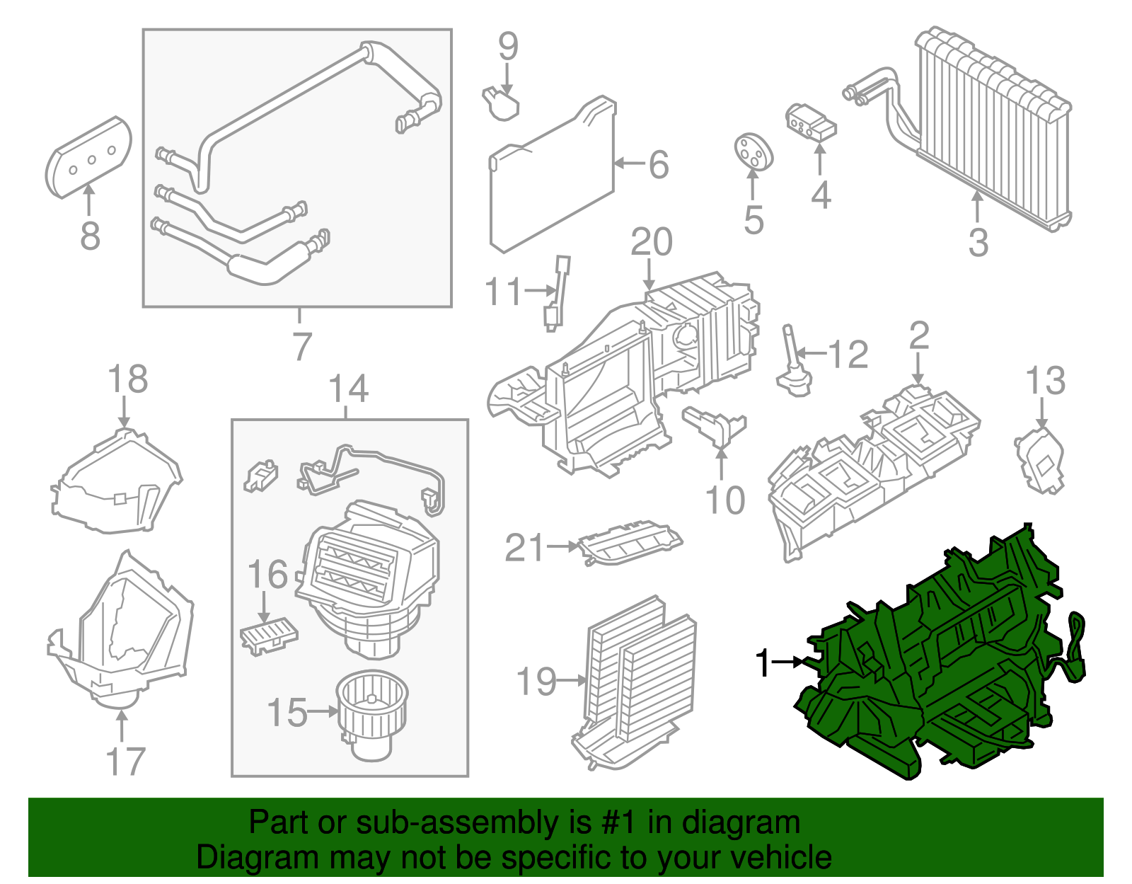 64119241194 - 2010-2019 BMW AC & Heater Assembly (64-11-9-241-194 ...
