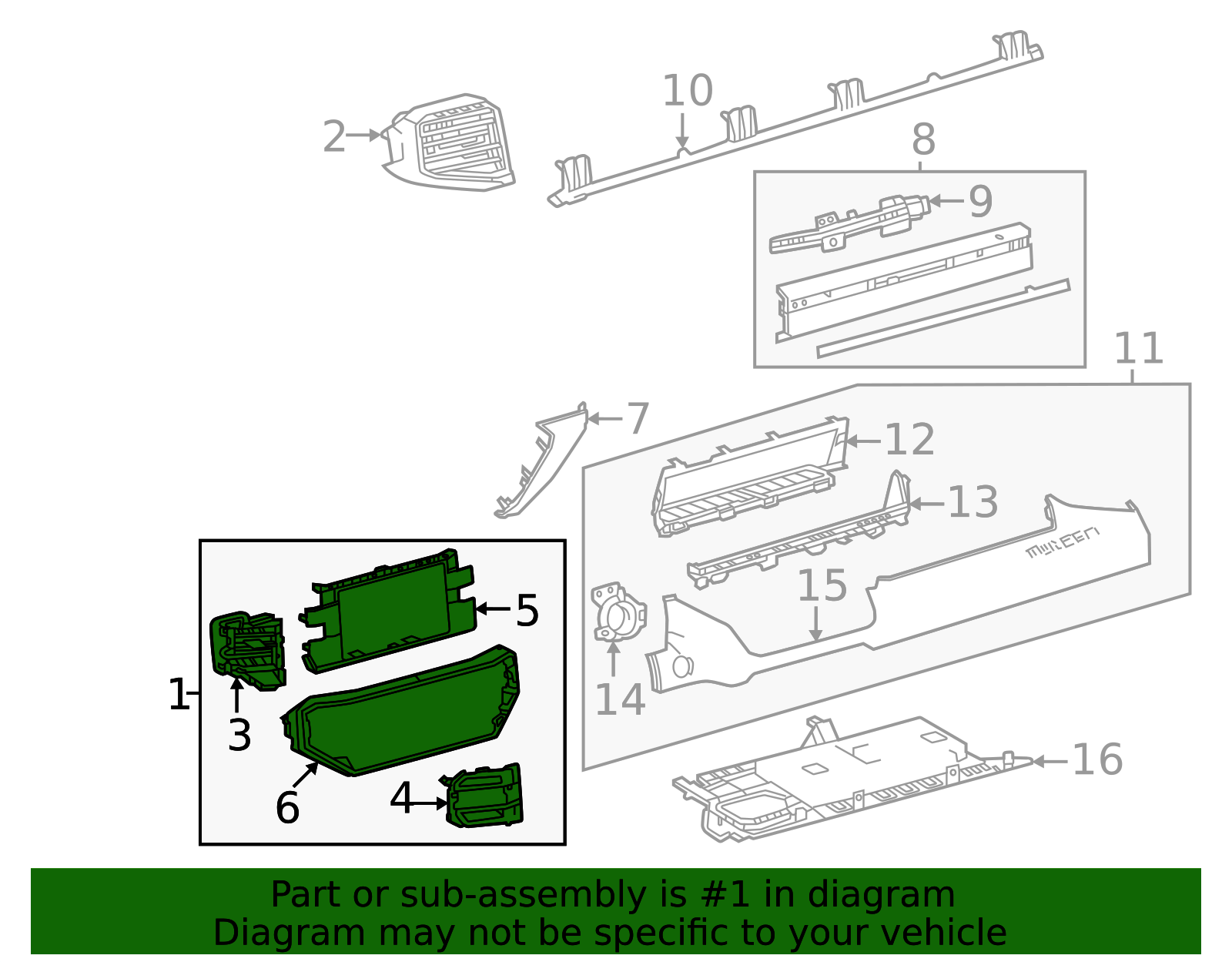 2022-2026 Toyota Instrument Panel Trim Panel 55405-0C050 | Toyota Parts ...