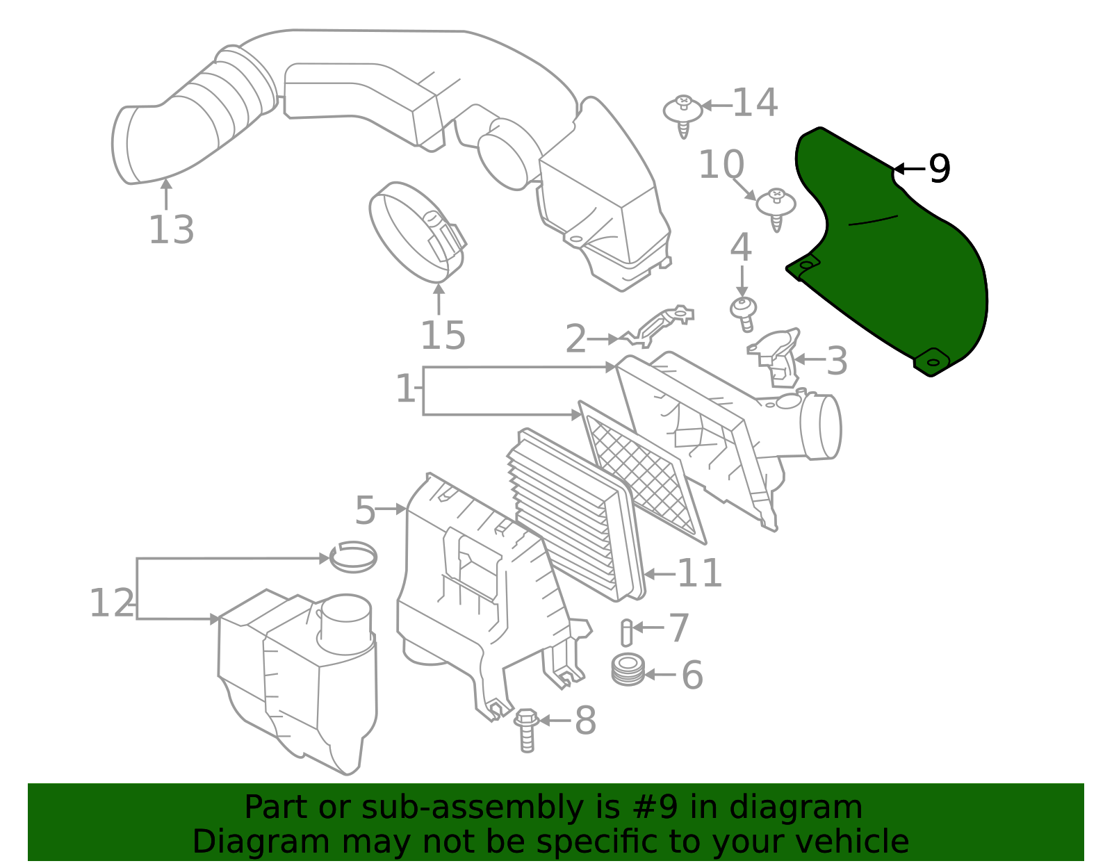 2020-2025 Subaru Air Inlet Duct 46012AN00A | Subaru Parts Guys