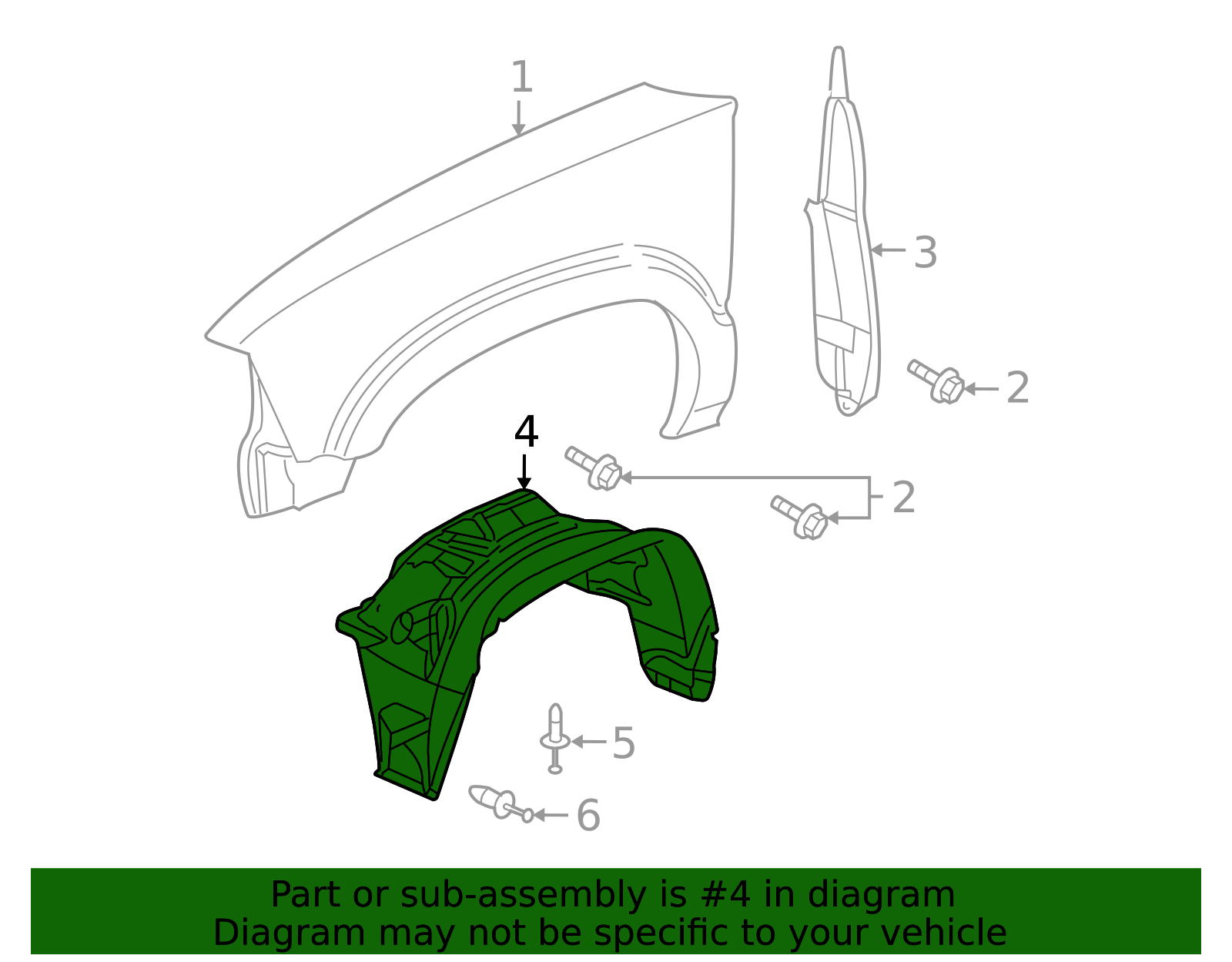 15165308 - Passenger Side Front Wheelhouse Liner 2002-2009 GM | GM ...
