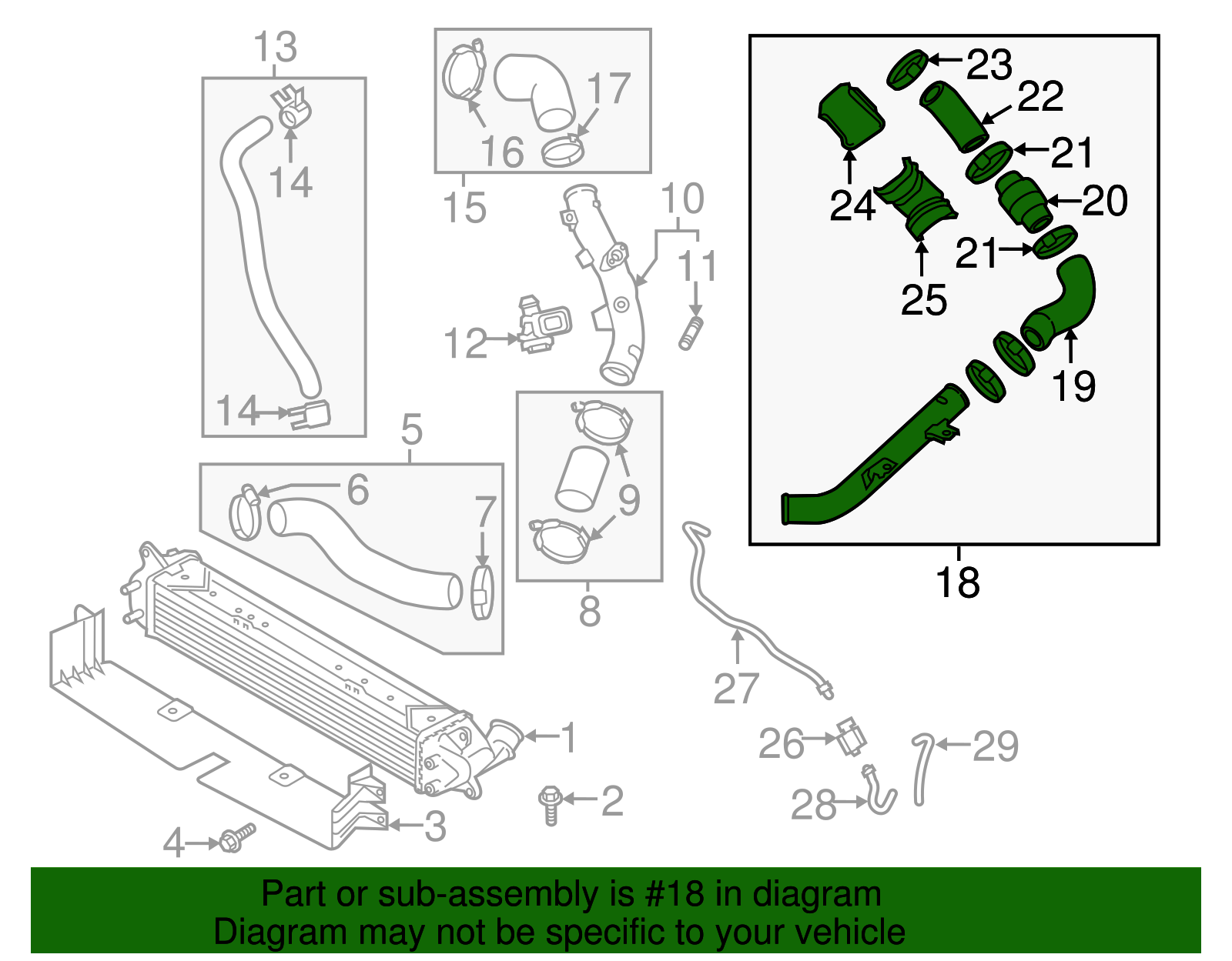 2017-2020 Hyundai Inter-Cooler Hose 28250-2B720 | World OEM Parts Hyundai