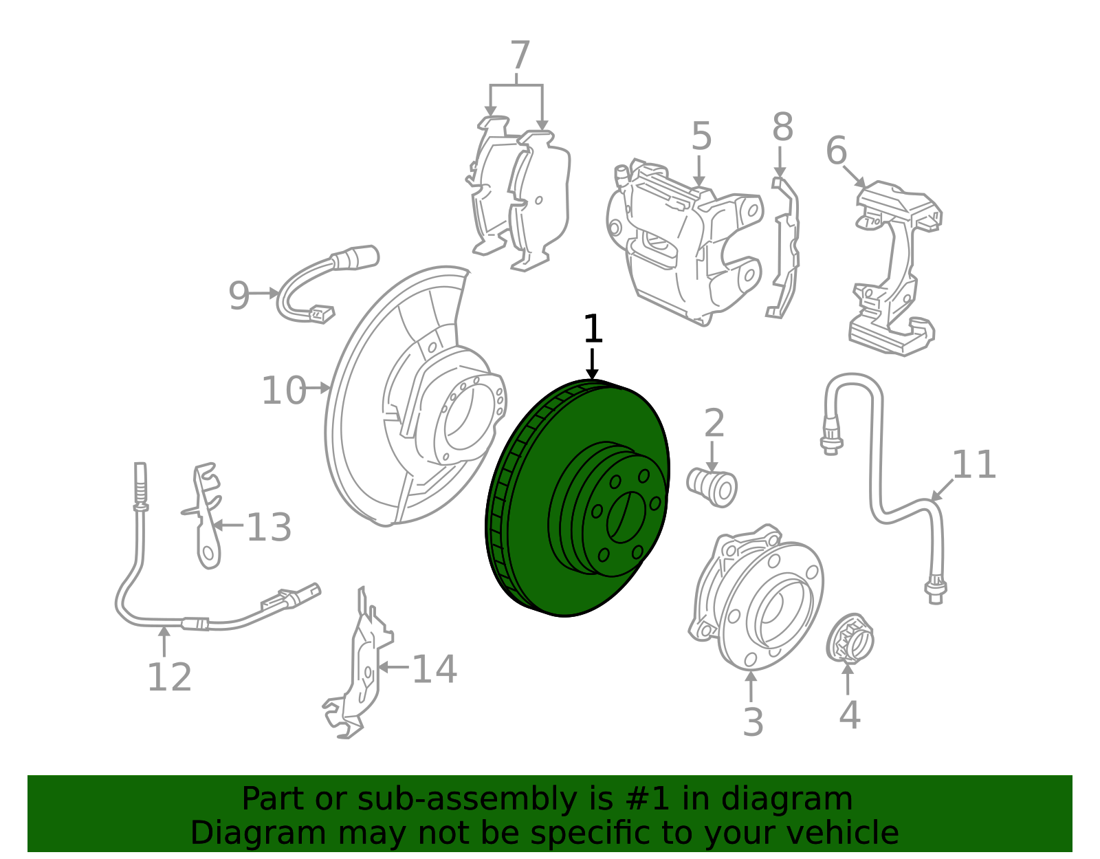 34116886481 - 2008-2019 BMW Front Brake Rotor (34-11-6-886-481) | BMW ...