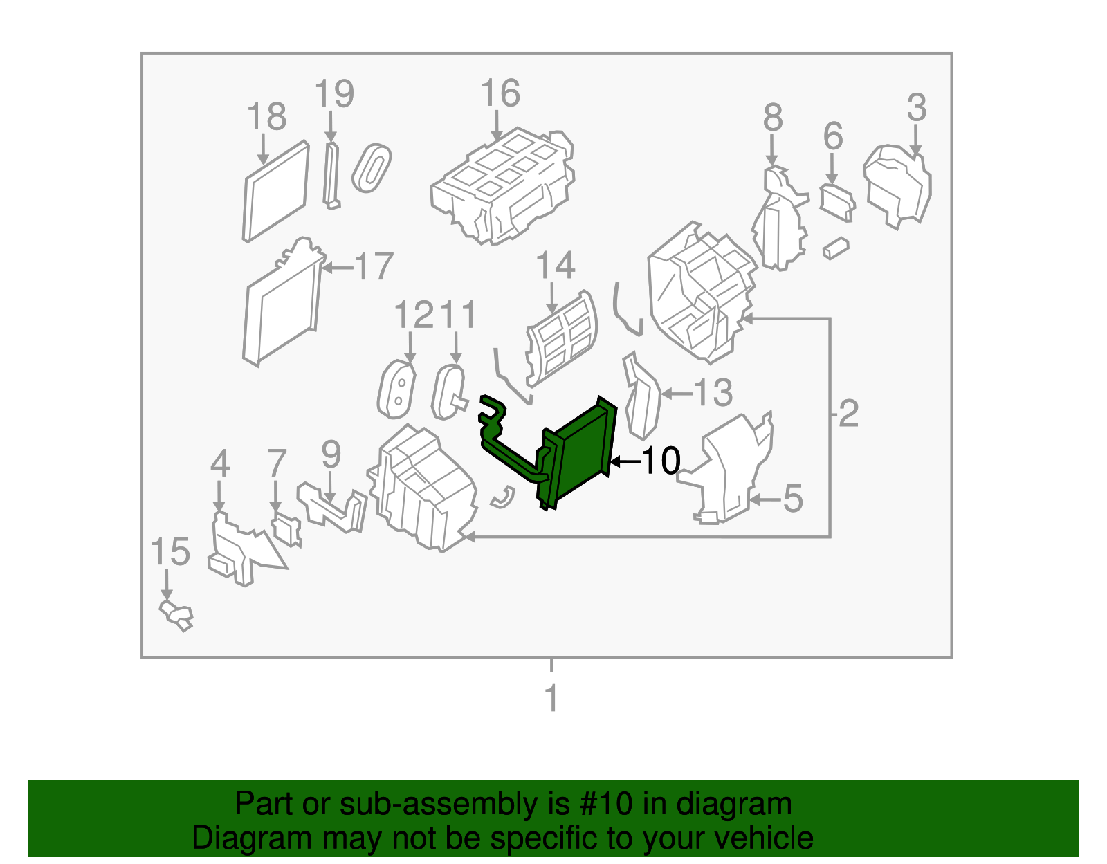 2009-2014 Nissan Murano Heater Core 27140-1AA0A | Nissan OEM Parts Outlet