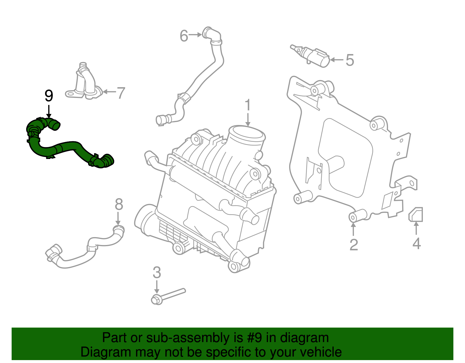 2017-2024 Jaguar Outlet Hose T2H4040 | OEM Parts Online