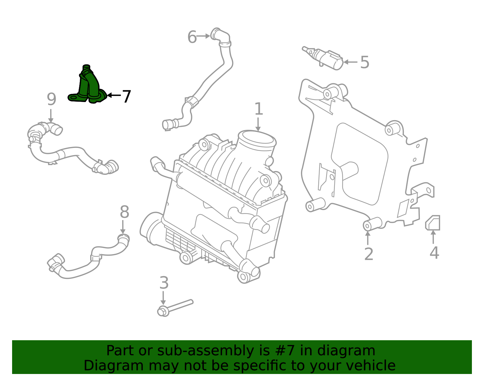 2017-2020 Jaguar Engine Coolant Hose T2H4036 | JaguarParts.com