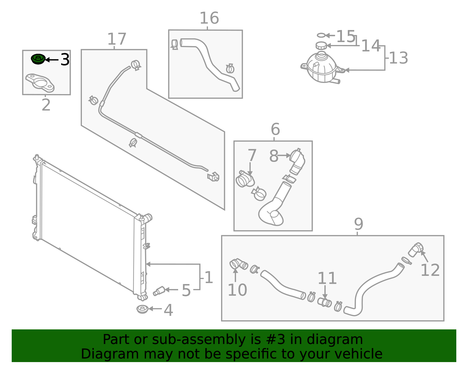 25335-2P000 - Radiator Assembly Upper Insulator 2016-2025 Kia | Kia ...