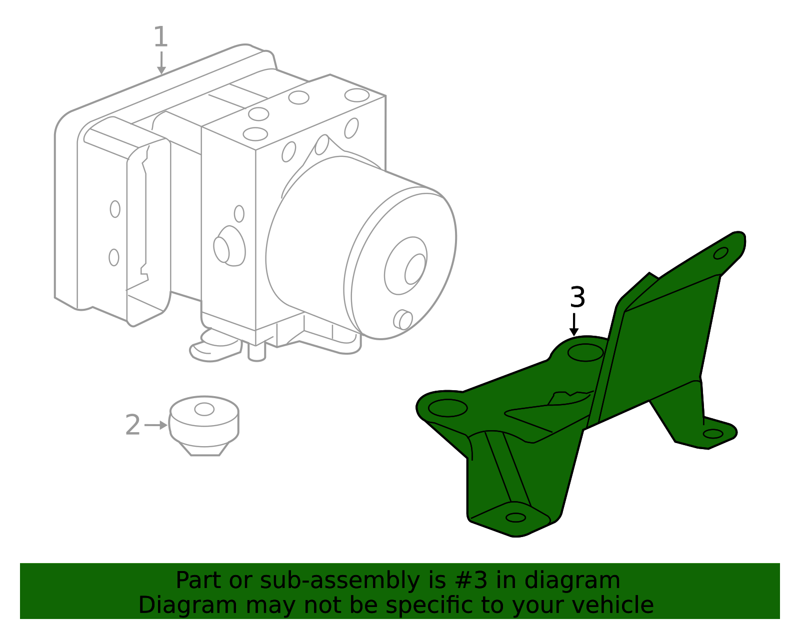 57115-SHJ-A00 - Modulator Bracket 2005-2010 Honda Odyssey | Honda Parts ...