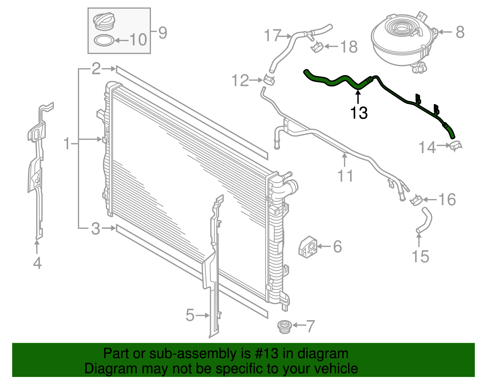 8V0-122-061-B - Hose & Tube Assembly 2018-2024 Audi | Audi OEM Parts Guy