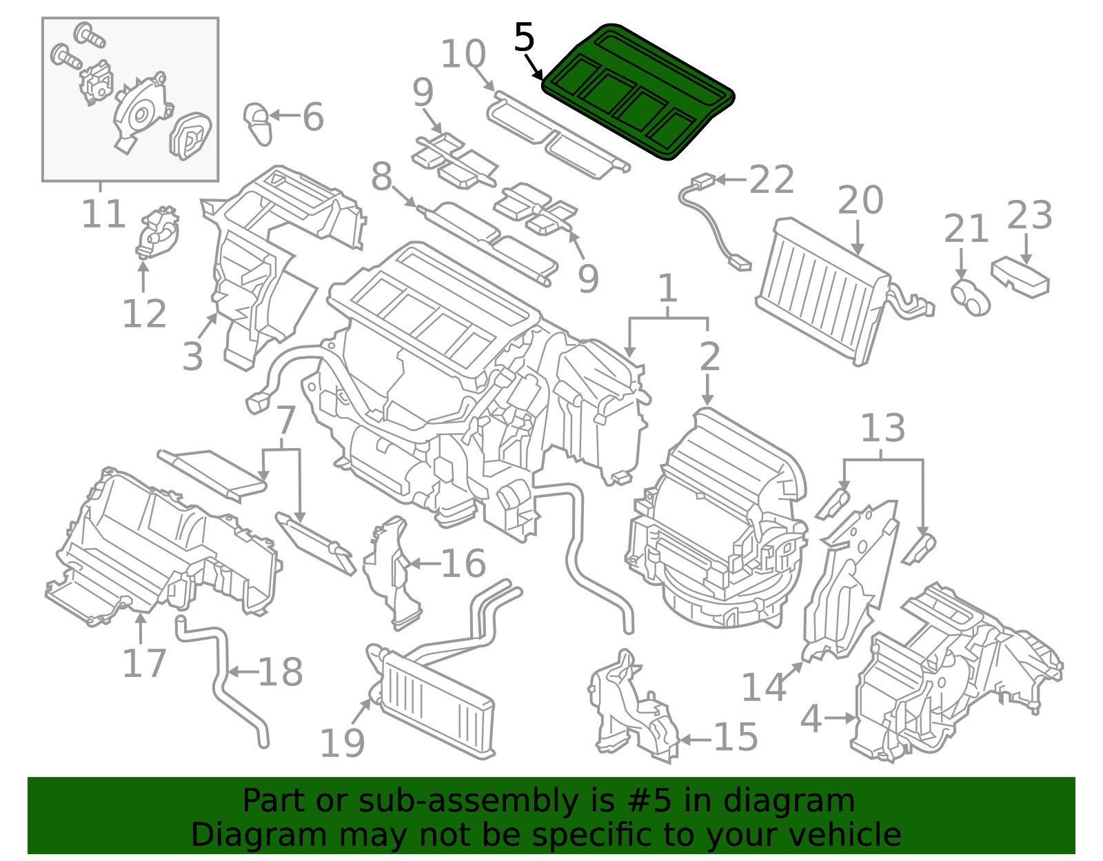 72133AJ02A - 2010-2019 Subaru - Heater Case Packing | OEM Subaru Parts ...