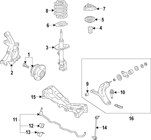 Front Suspension for 2022 Subaru Forester | Subaru OEM Parts Outlet