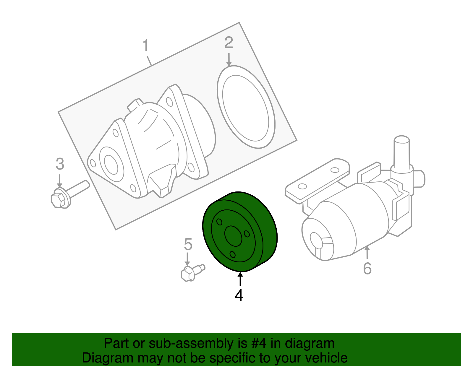 2005-2025 Ford | Engine Water Pump Pulley | HJ5Z-8509-A | Walls' Ford Parts