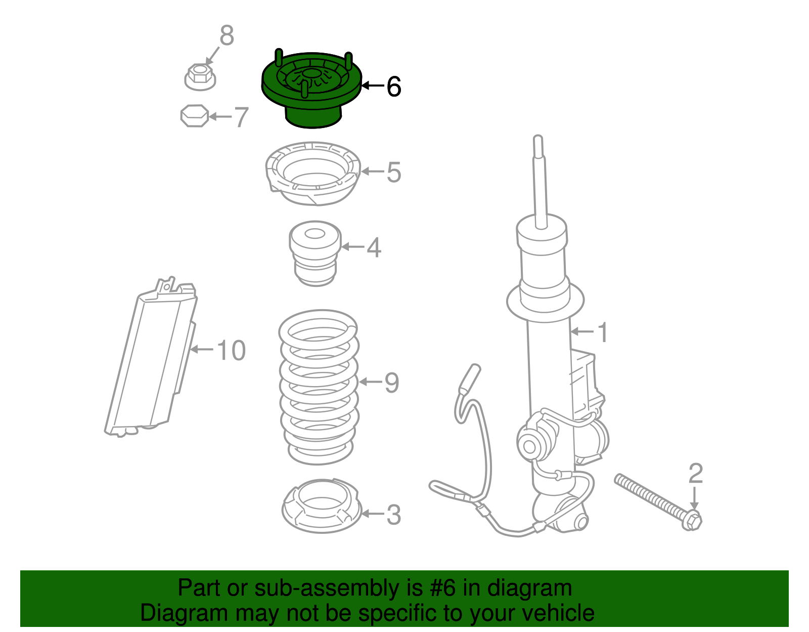 2011-2018 BMW | Suspension Shock Absorber Mount | 33506776140 | BMW OEM ...