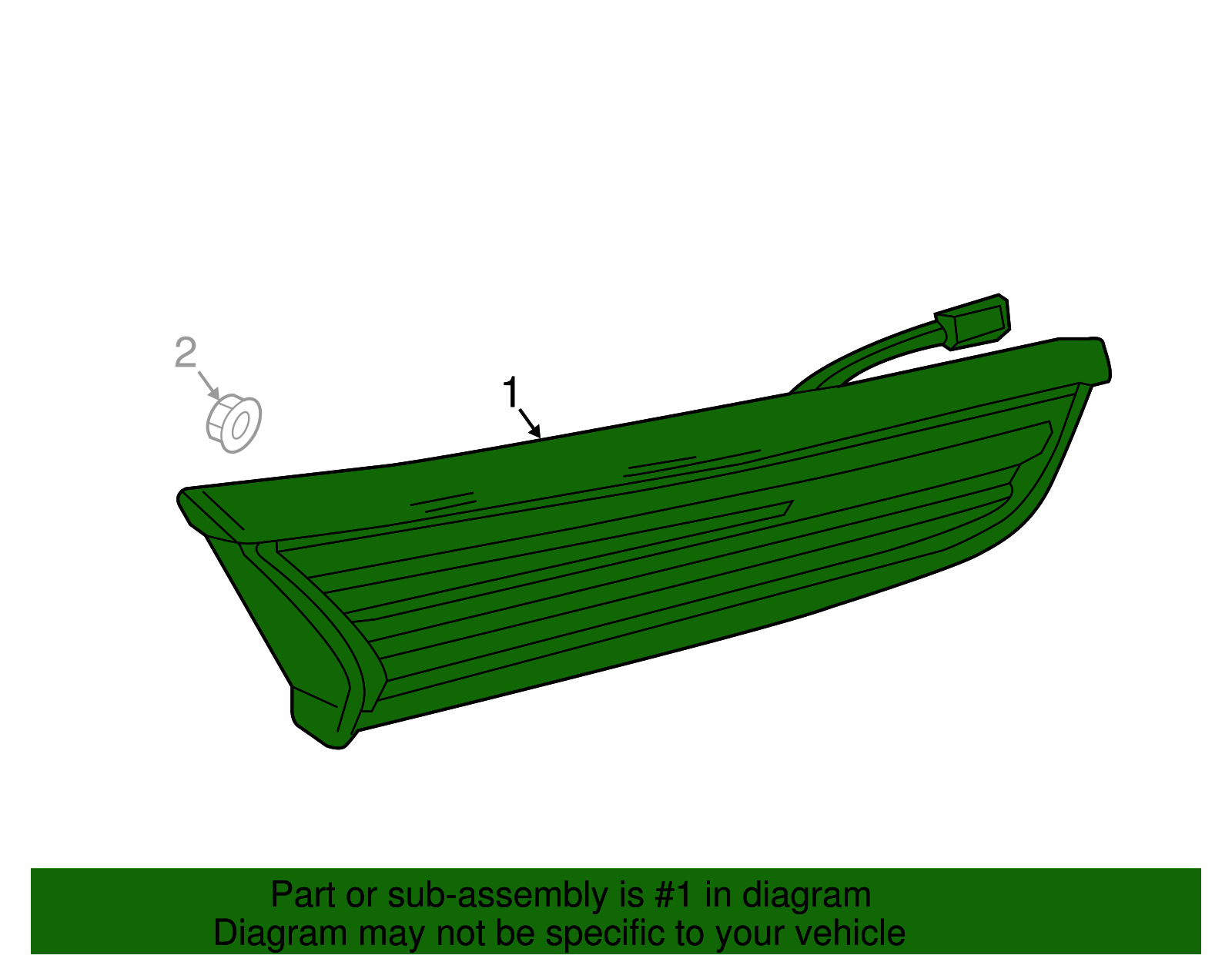 2017-2019 Buick LaCrosse Rear Closure Auxiliary Signal Lamp 26218069 ...