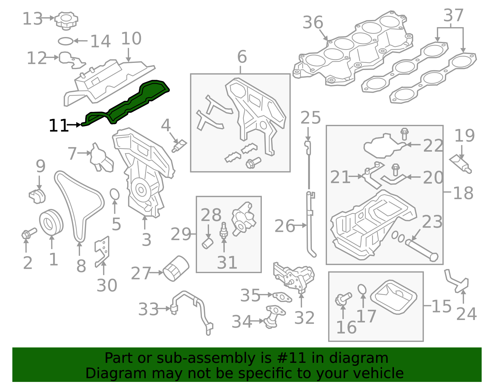 13270JF00A - Valve Cover Gasket 2009-2024 Nissan GT-R | Nissan Canada Parts
