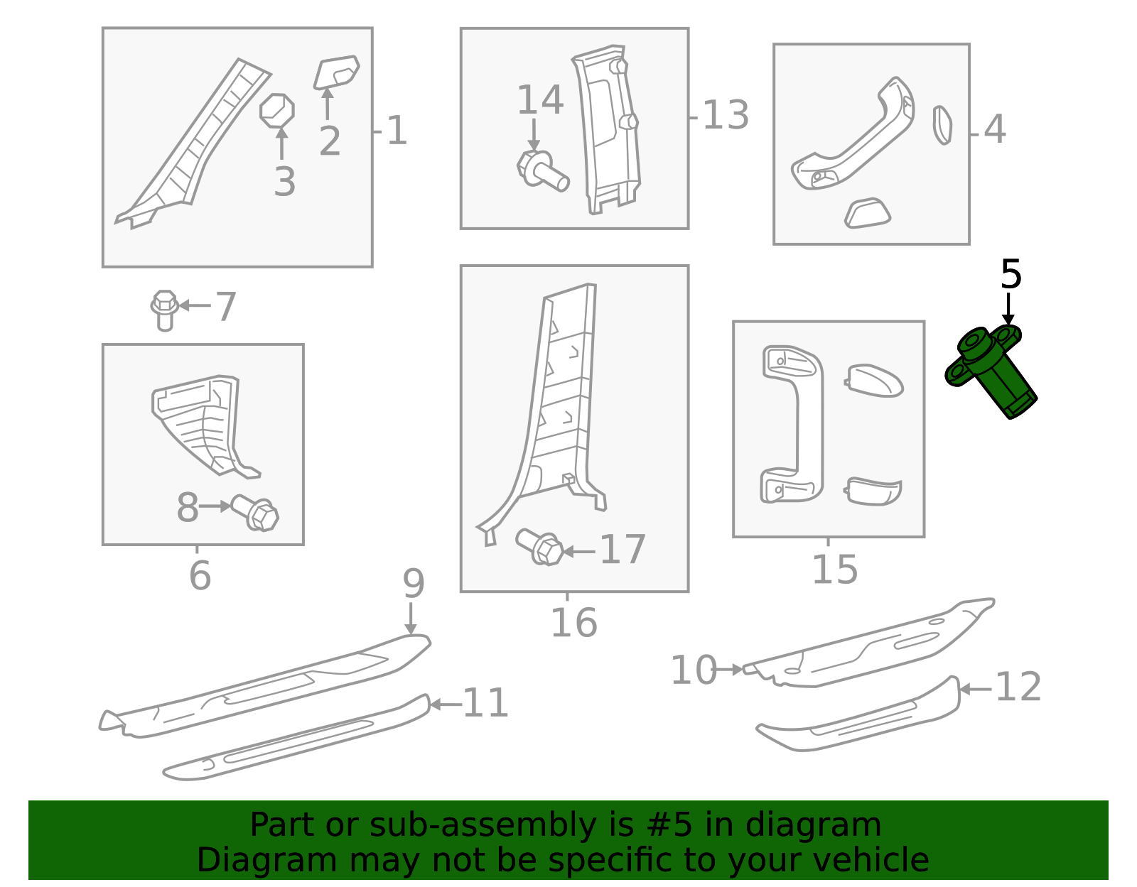 2022-2025 Toyota Assist Strap Lower Bracket 61236-0C030 | MotorMotor