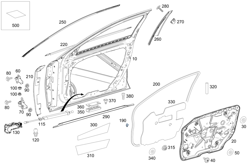 000-727-13-00 - Door Seal 1954-2026 Mercedes-Benz | Mercedes-Benz USA Parts