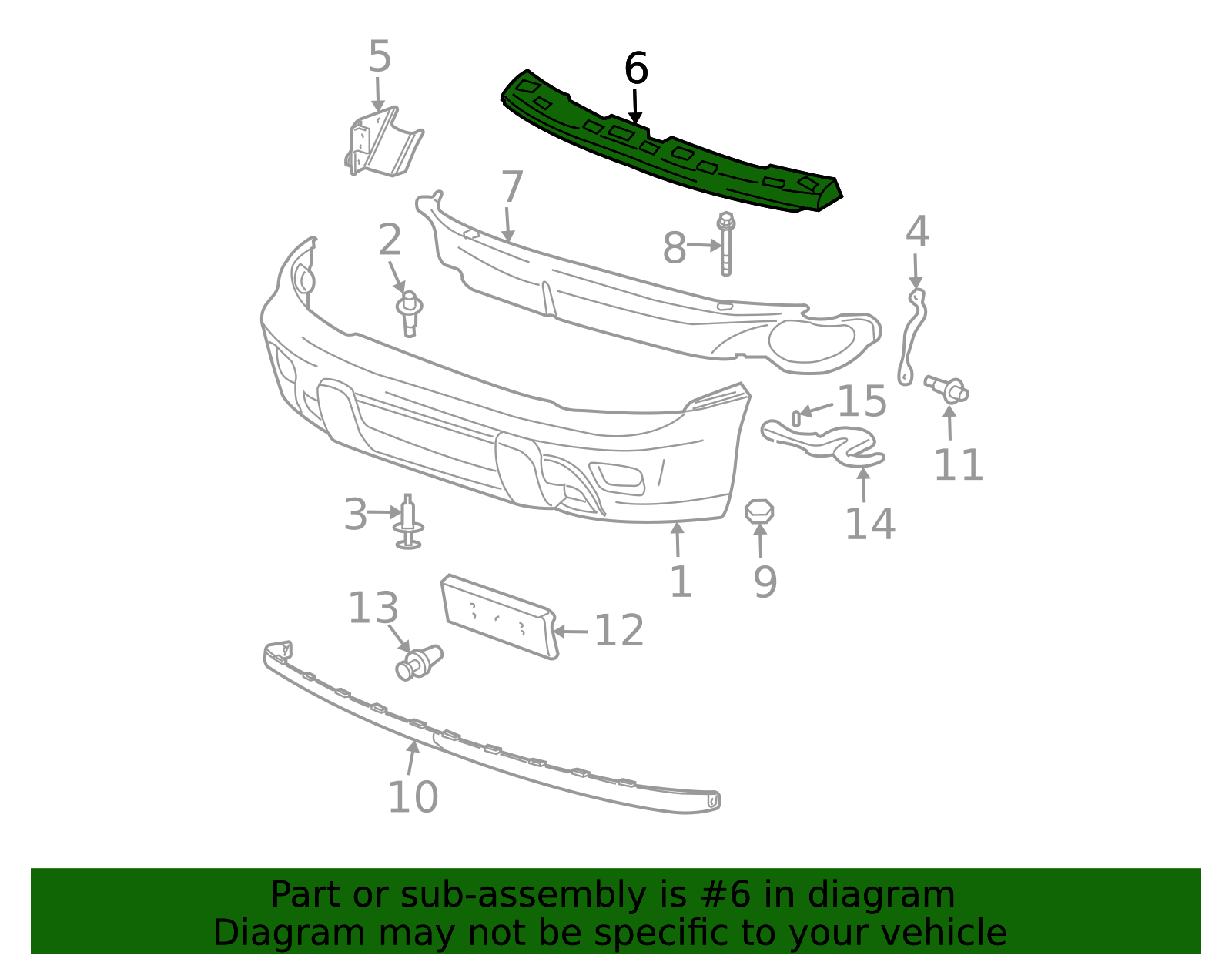 2002-2005 Chevrolet Front Bumper Fascia Spacer 12335948 | Shop Matick ...