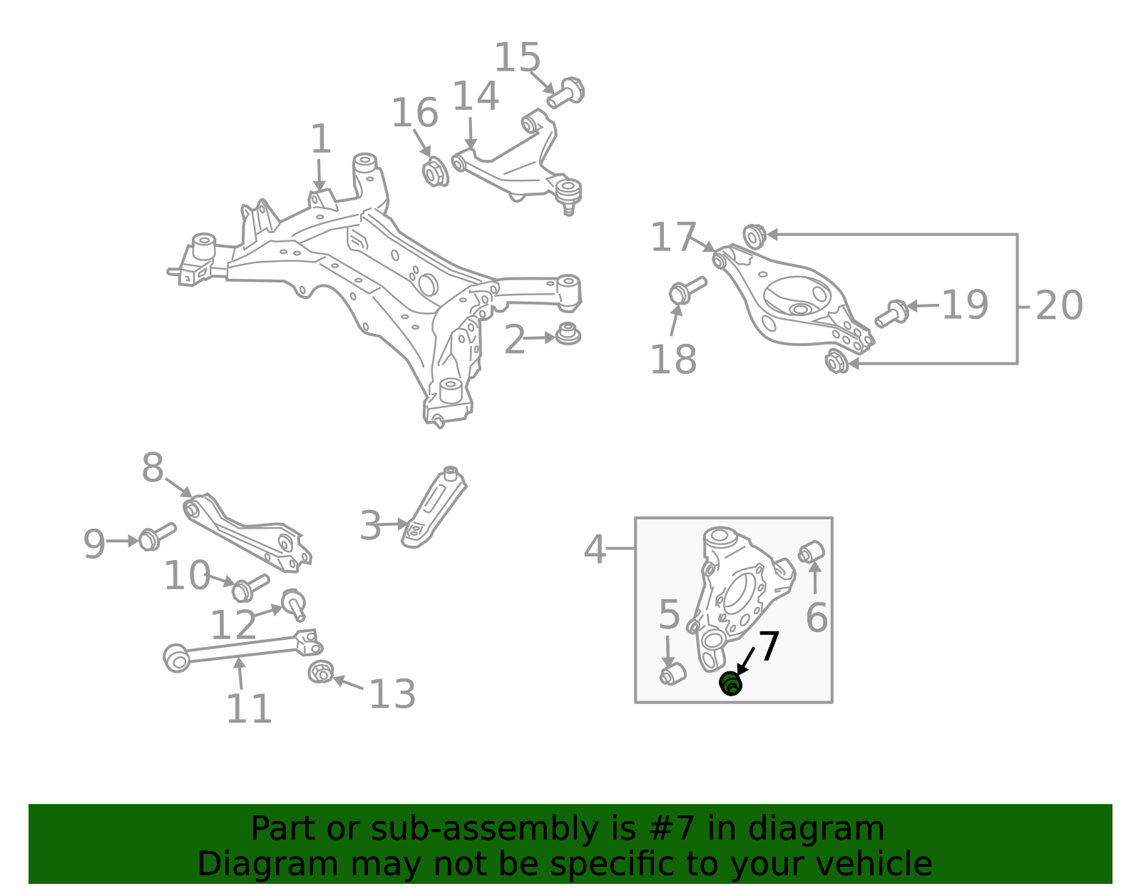 2003-2017 Nissan Knuckle Assembly Bushing 55148-CA000 | TascaParts.com
