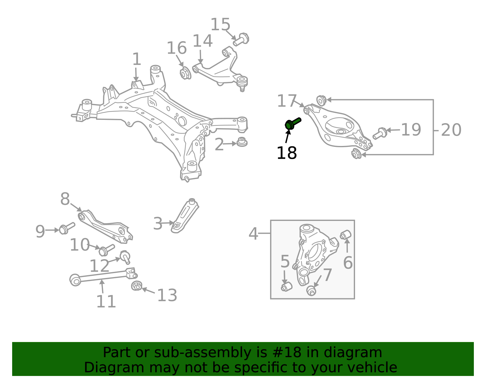 55226-CA00A - Lower Control Arm Bolt 2003-2009 Nissan | Official Nissan ...