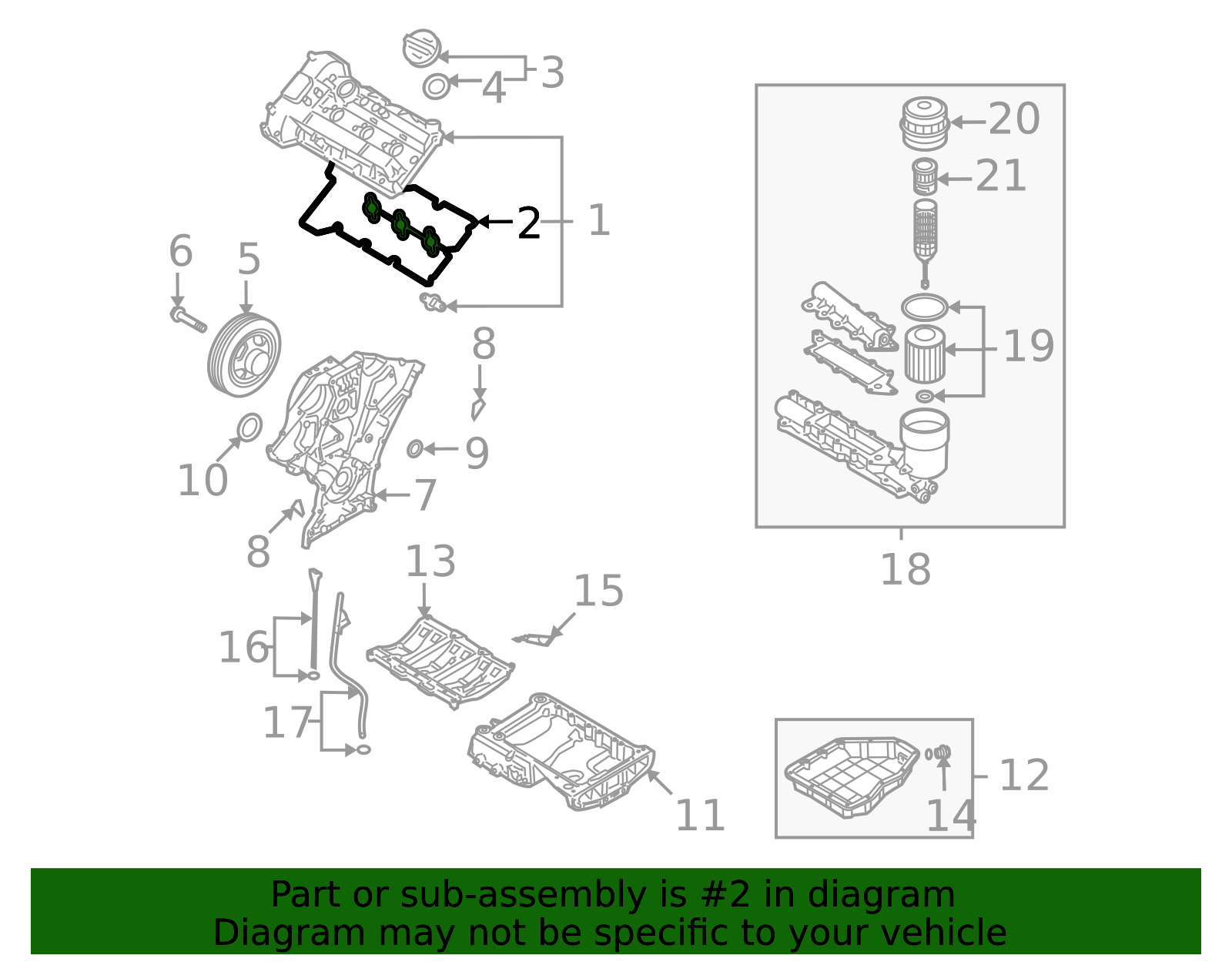 2006-2012 Hyundai Valve Cover Gasket 22453-3C120 | OEM Parts Online