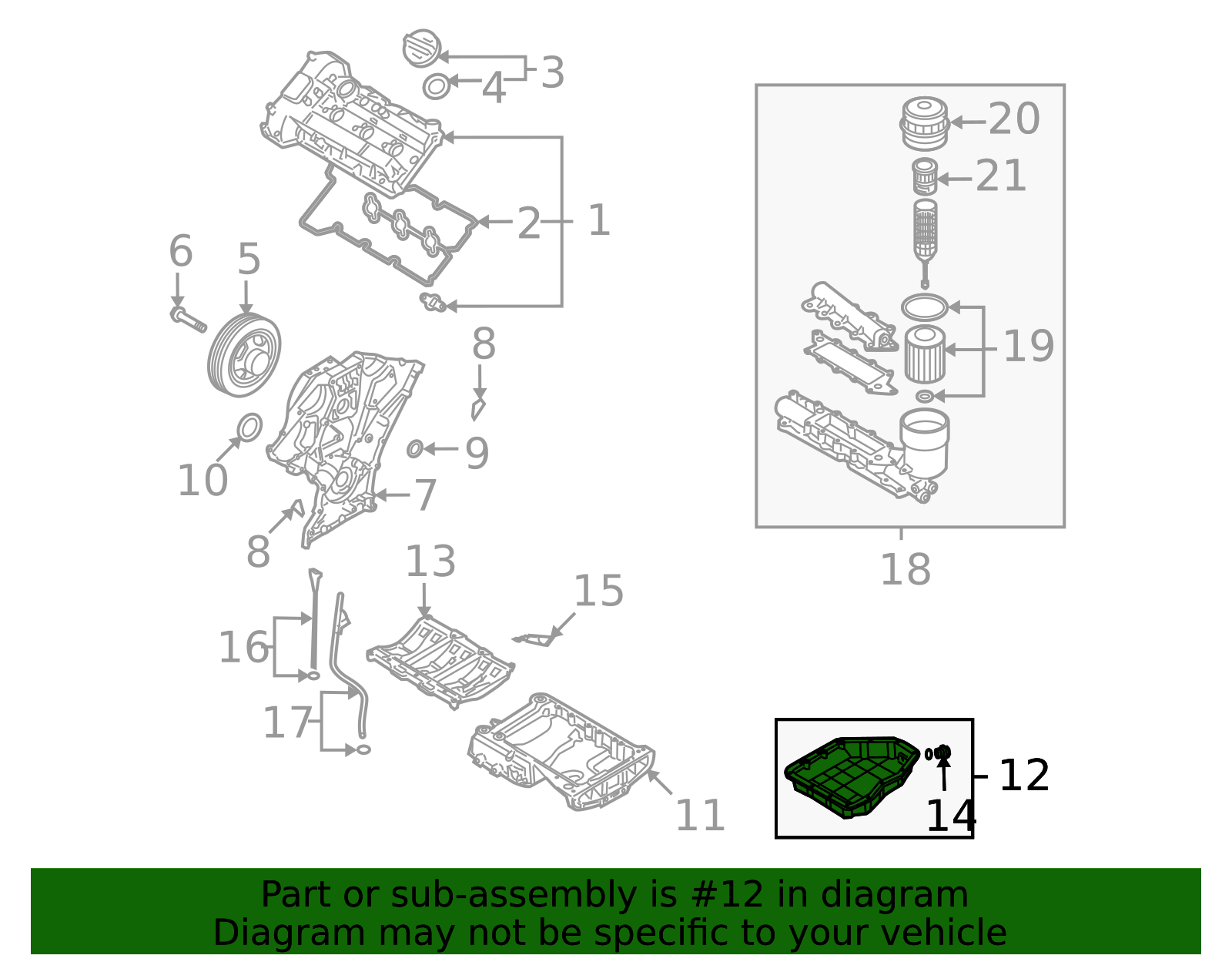 2010-2014 Hyundai Oil Pan 21510-3C160 | OEM Parts Online
