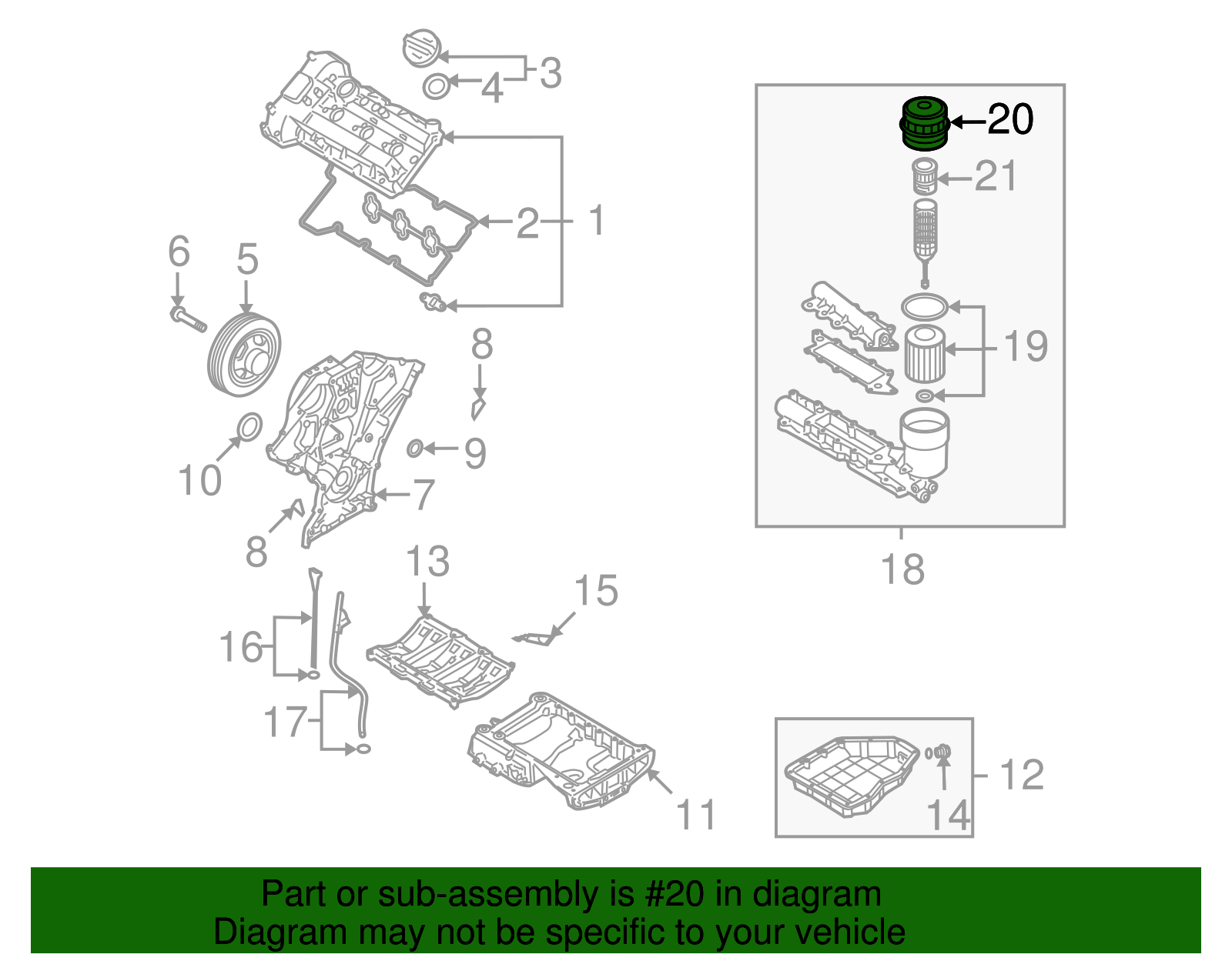 2009-2012 Hyundai Filter Cover 26350-3C300 | OEM Parts Online