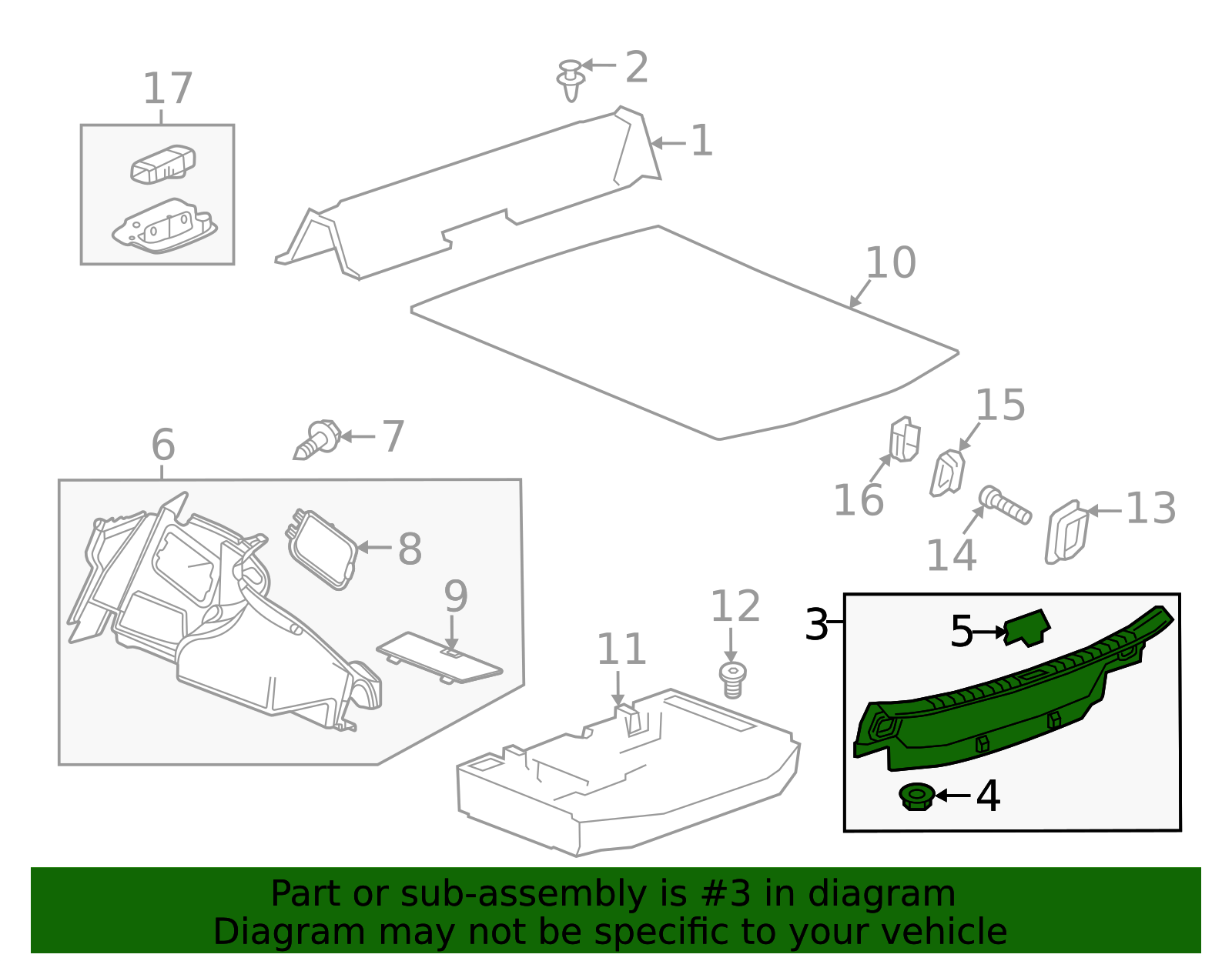 2020-2025 Cadillac CT4 Rear Panel Trim 84195463 | Capital Chevy Parts