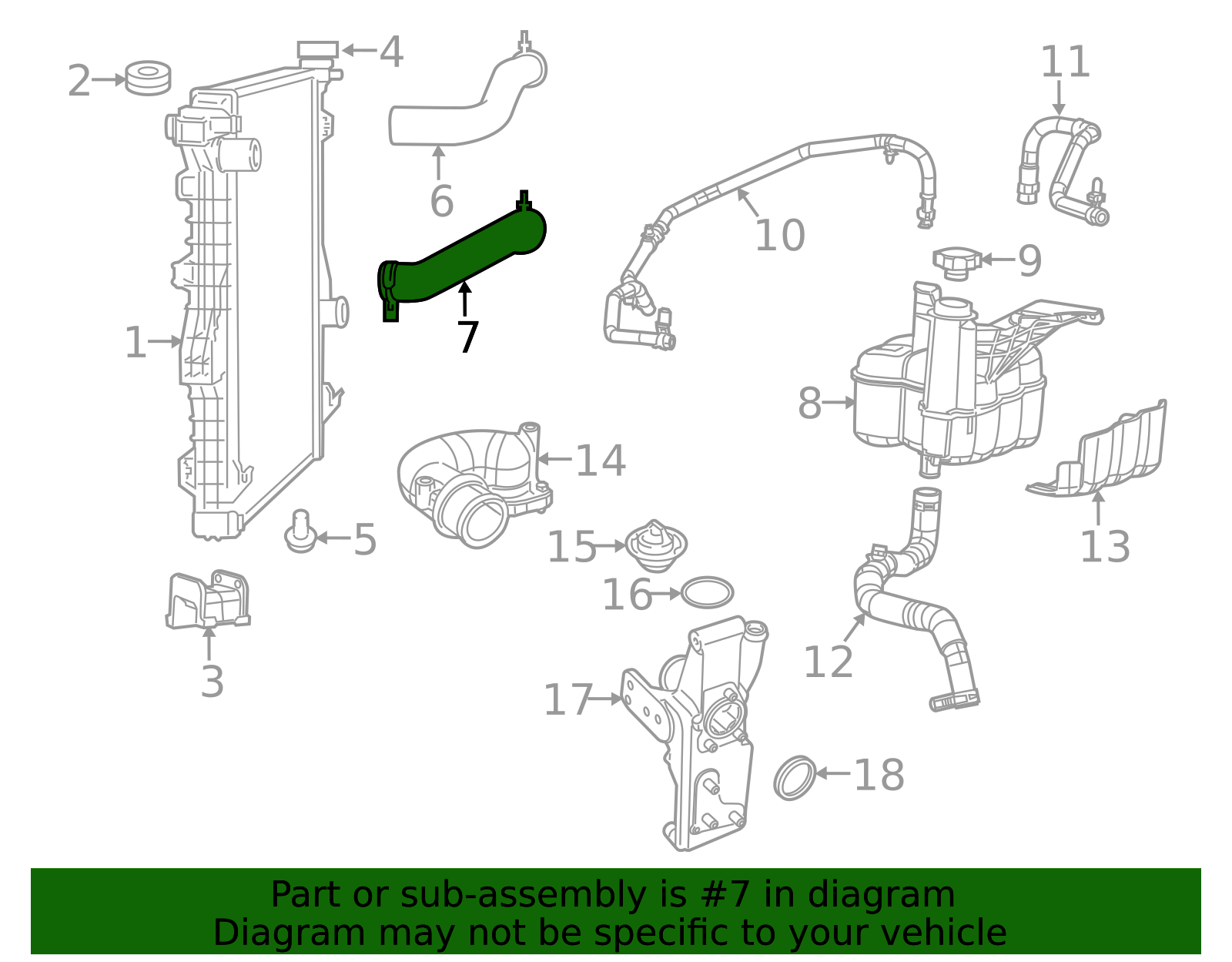 2013-2018 Ram Lower Hose 52014723AD | Mopar Parts Canada