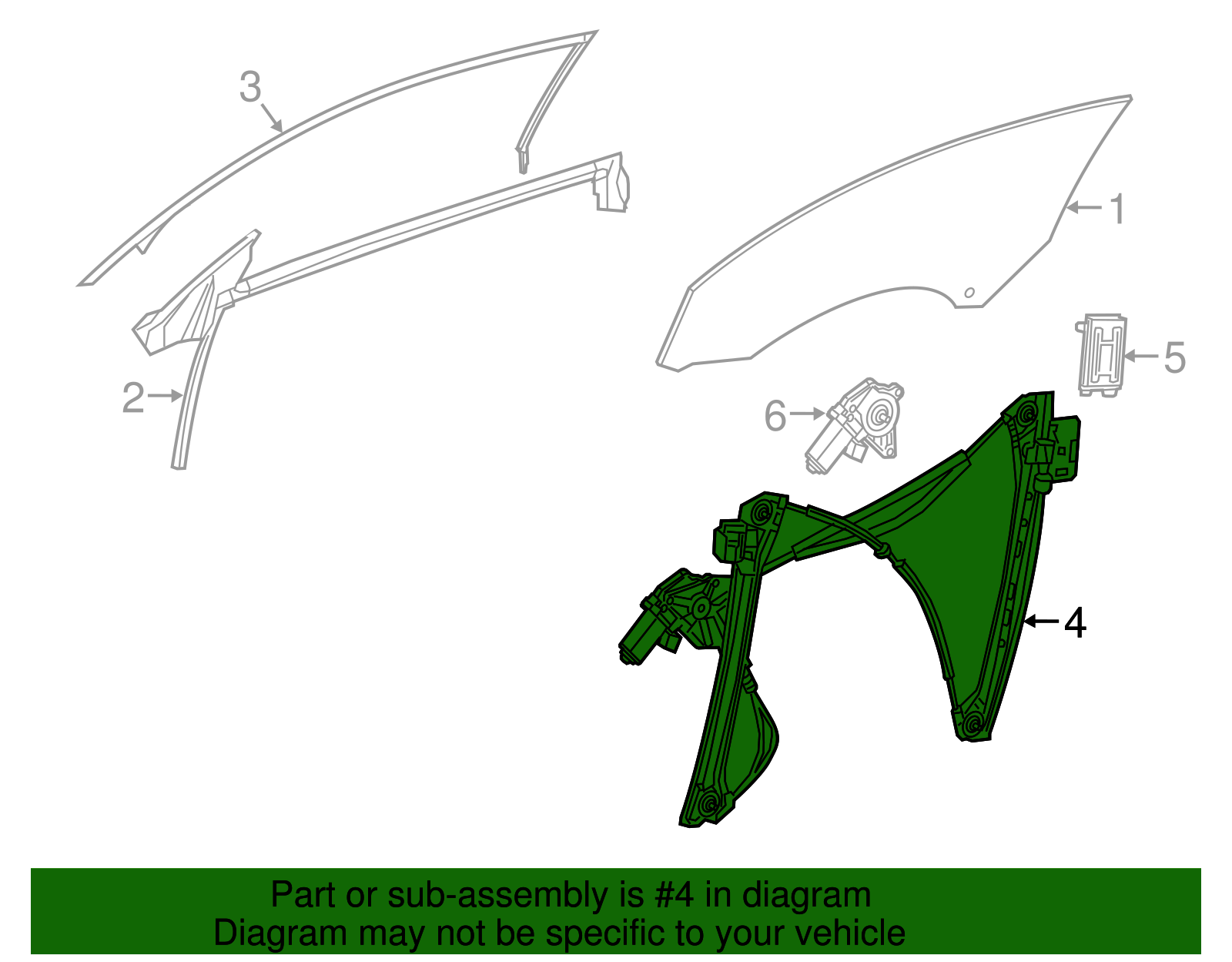 205-720-03-46 - Window Regulator 2017-2023 Mercedes-Benz | Mercedes ...