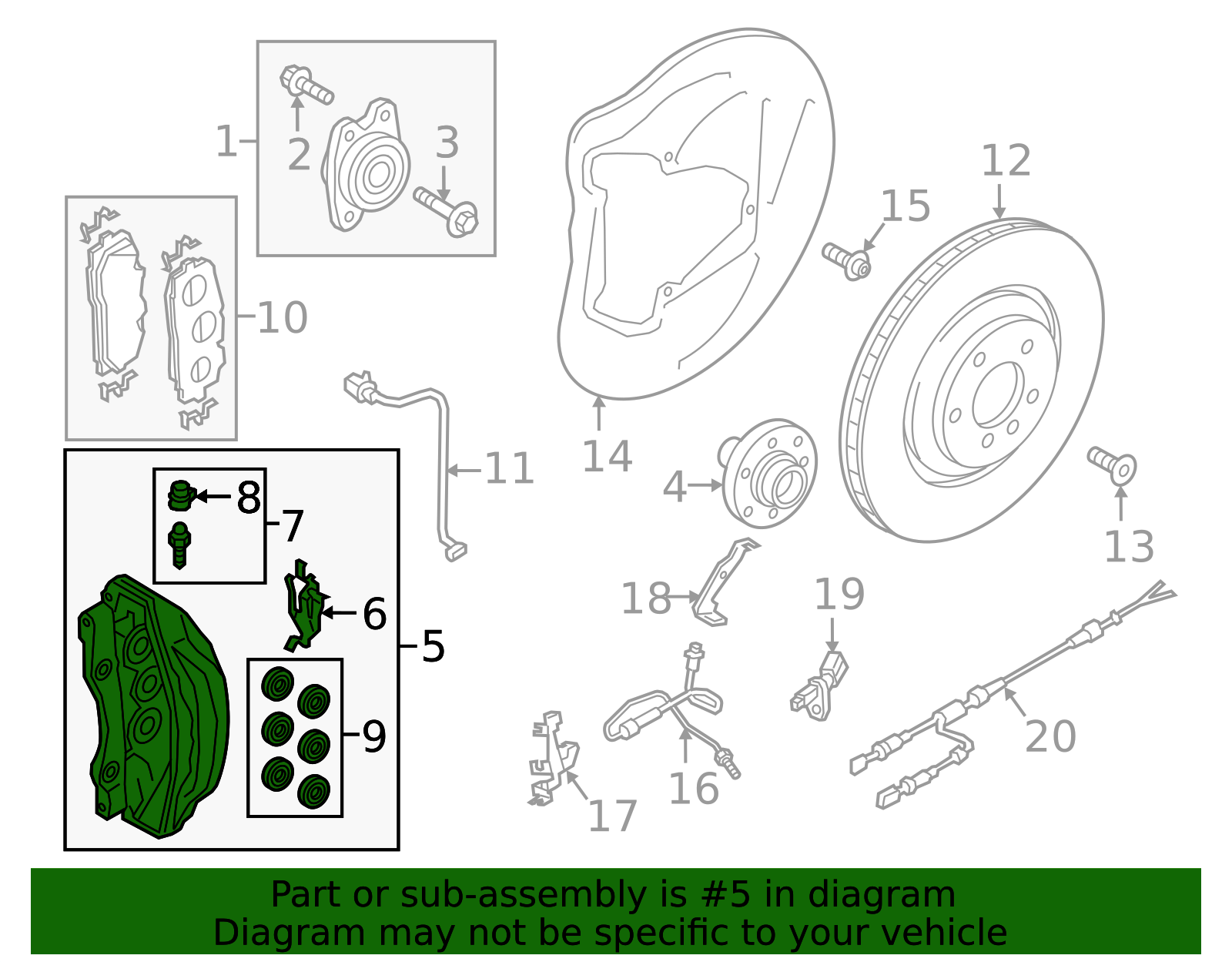 80A-615-107-L - Caliper 2020-2025 Audi | Audi OEM Parts Guy