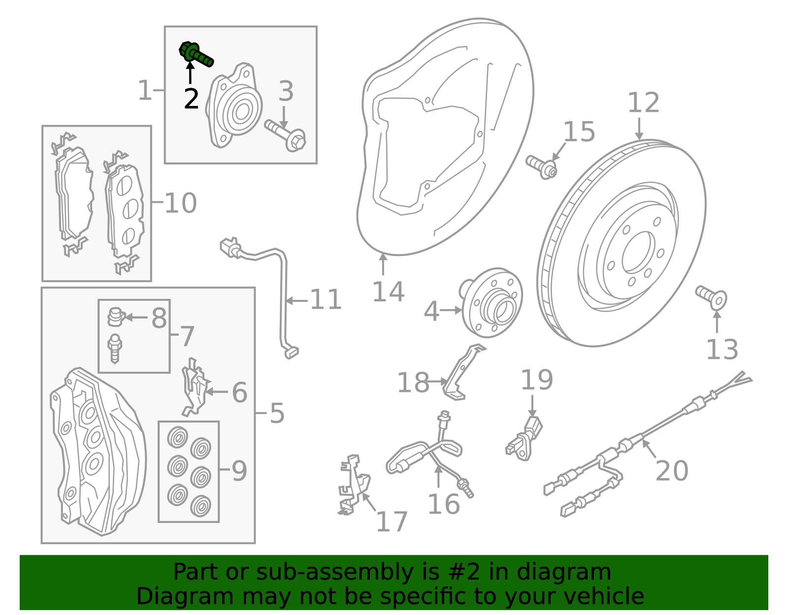 2017-2025 Audi Bearing Assembly Mount Bolt WHT-006-966 | Audi USA Parts
