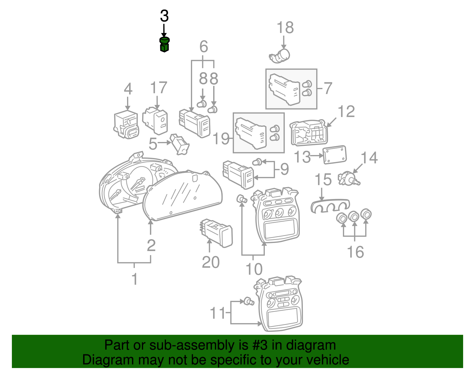 Genuine Toyota Sensor part# 89121-12010 for 1998-2019 Toyota | Ourisman ...