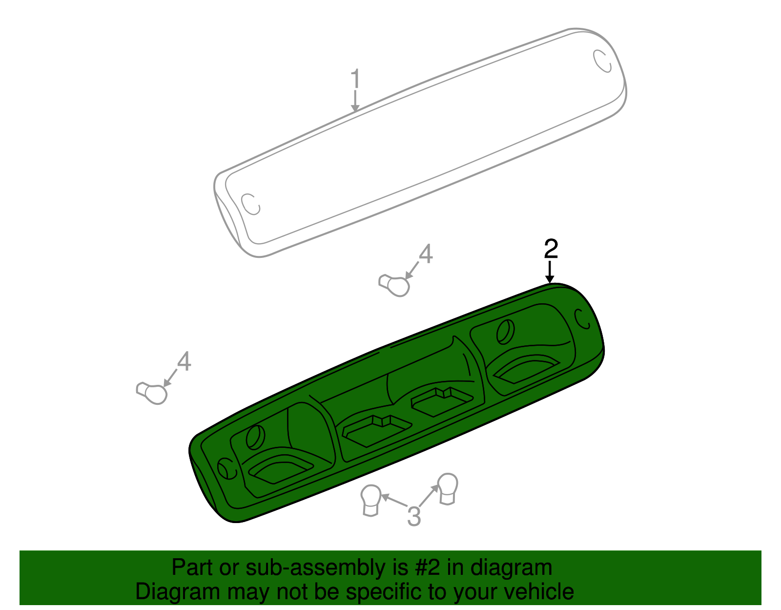 19169016 - 1999-2007 GM - High Mount Stop Lamp | Partners Chevy