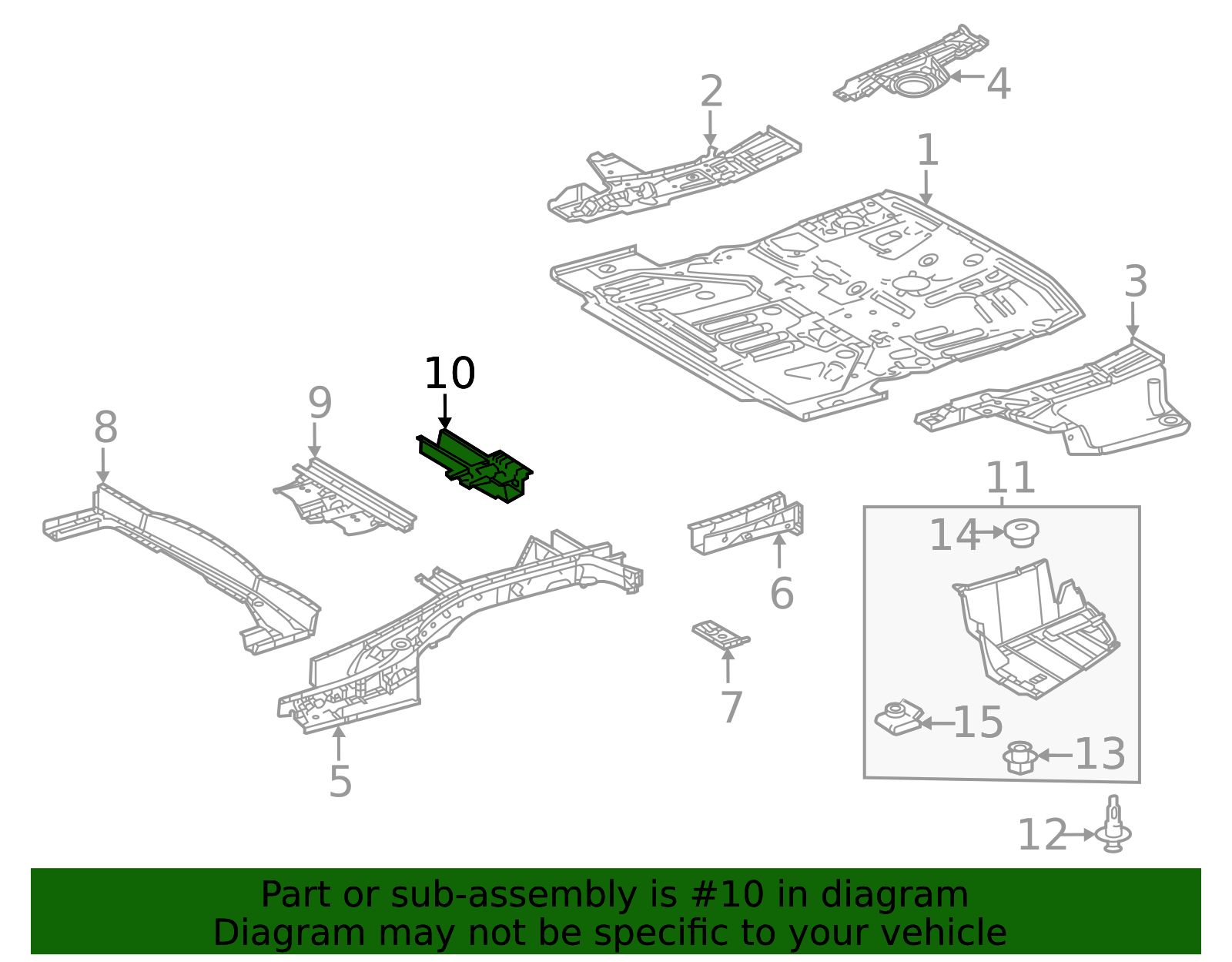 2020-2025 Toyota Highlander Rear Cross-Member 57089-0E030 | Toyota ...