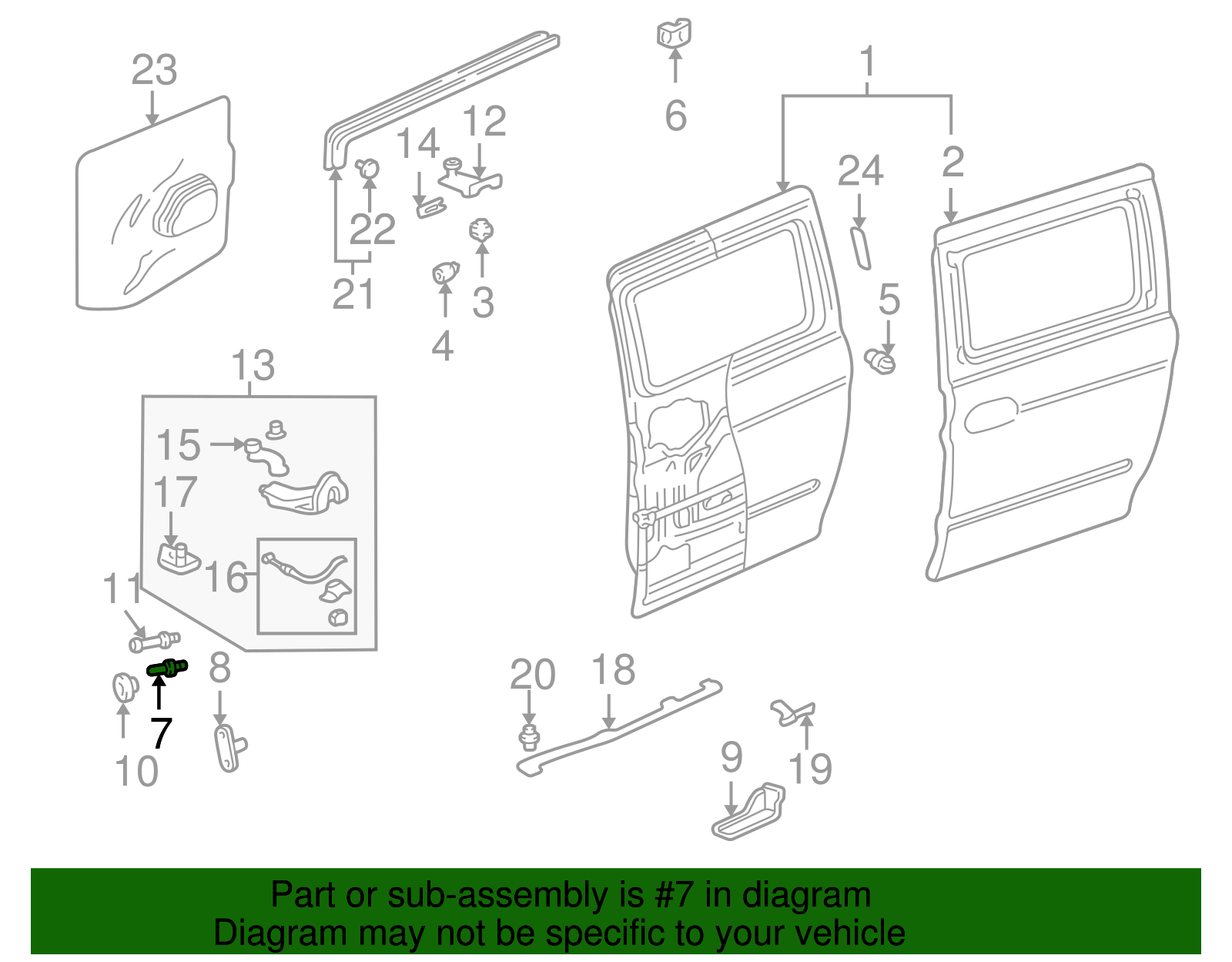OEM 1999-2013 Honda Odyssey Stopper 72505-S0X-A01 | Honda Automotive Parts