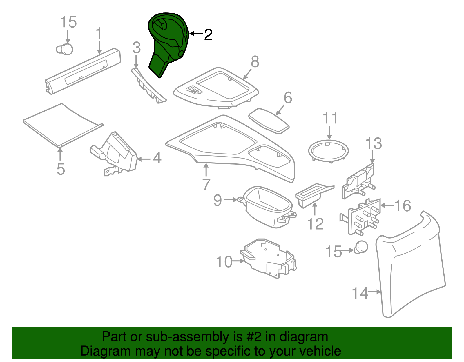 2013-2015 BMW X1 Front Cup-Holder 51-16-9-252-877 | BMW OEM Parts