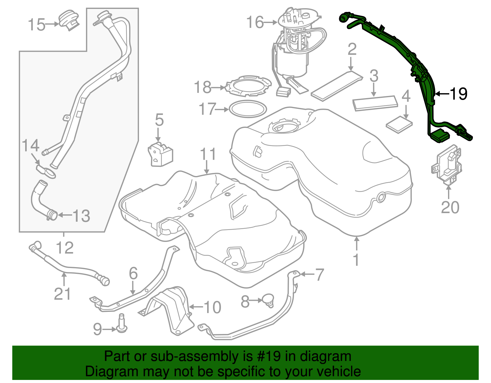 Genuine OEM Fuel Gauge Sending Unit Part# LR060832 Fits 2015-2019 Land ...