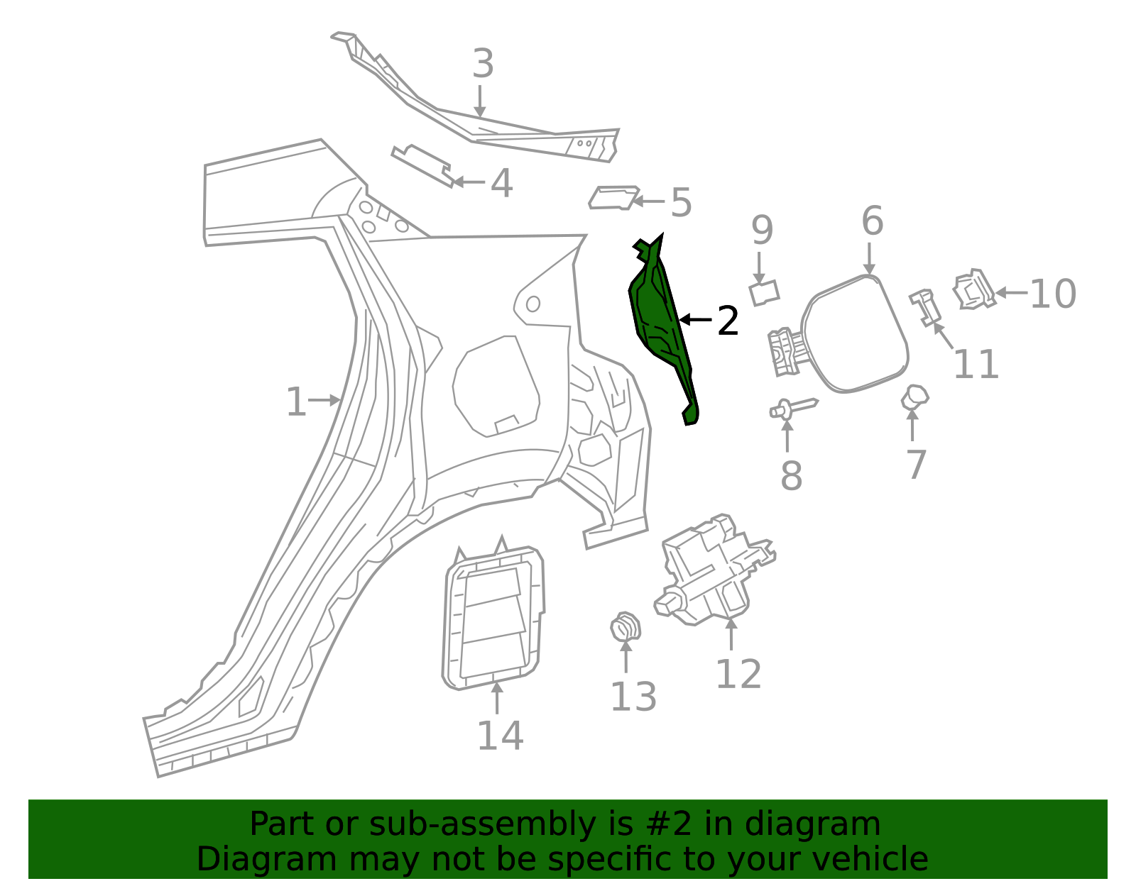 2018-2022 Toyota C-HR Trough 61621-F4010 | MotorMotor