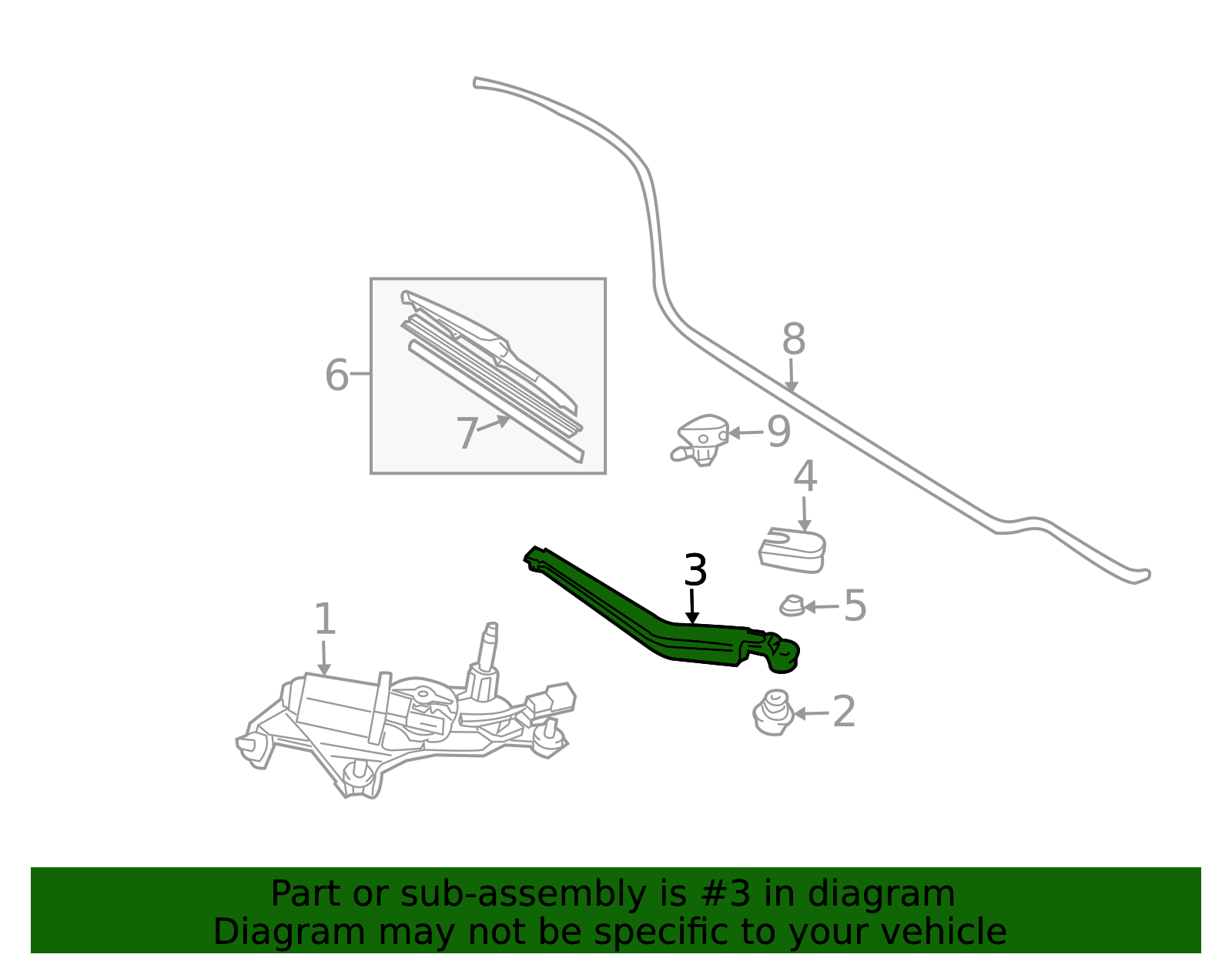 2004-2009 Toyota Prius Wiper Arm 85241-47010 | MotorMotor