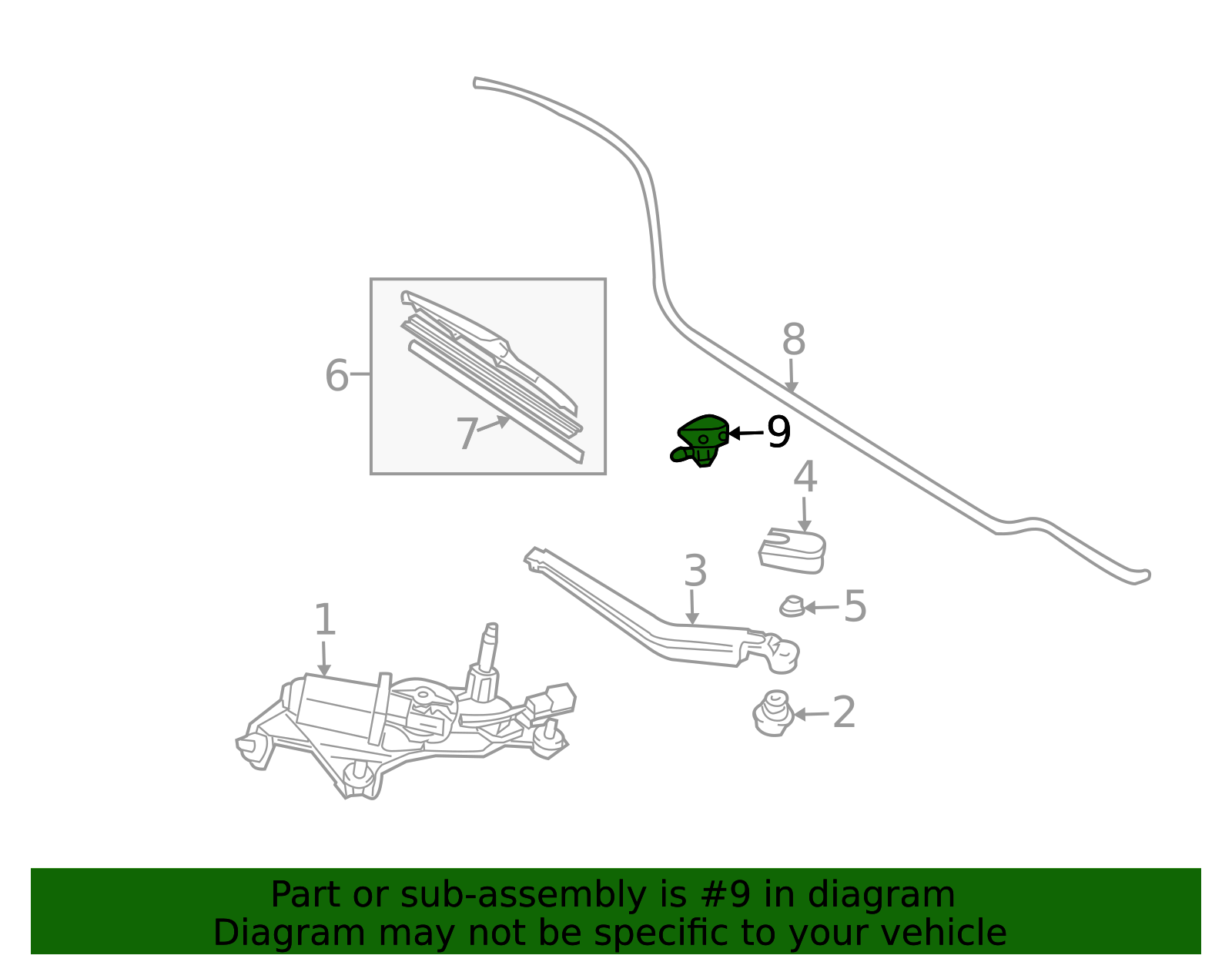 85391-47010 - Washer Nozzle 2004-2009 Toyota Prius | Toyota San Diego Parts