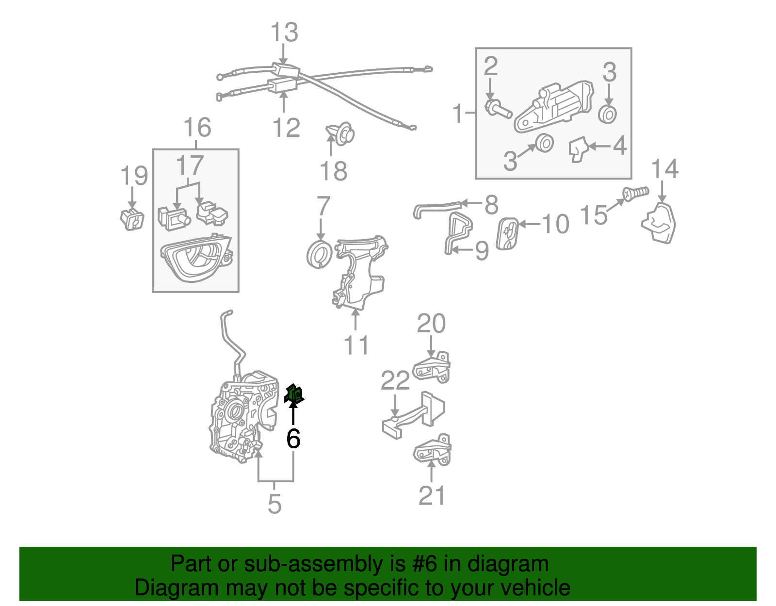 72111-SEN-H01 - Latch Assembly Fastener 2007-2013 Honda | Honda Parts ...