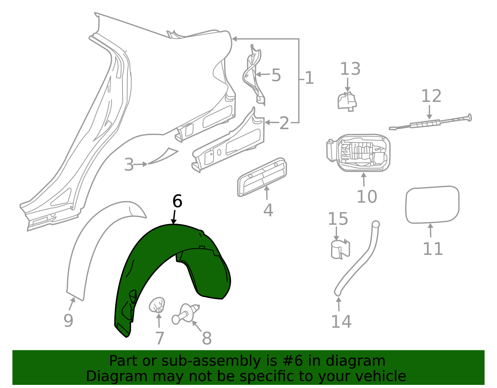 204-690-62-30 - Quarter Panel Splash Shield Mercedes-Benz Premier Parts