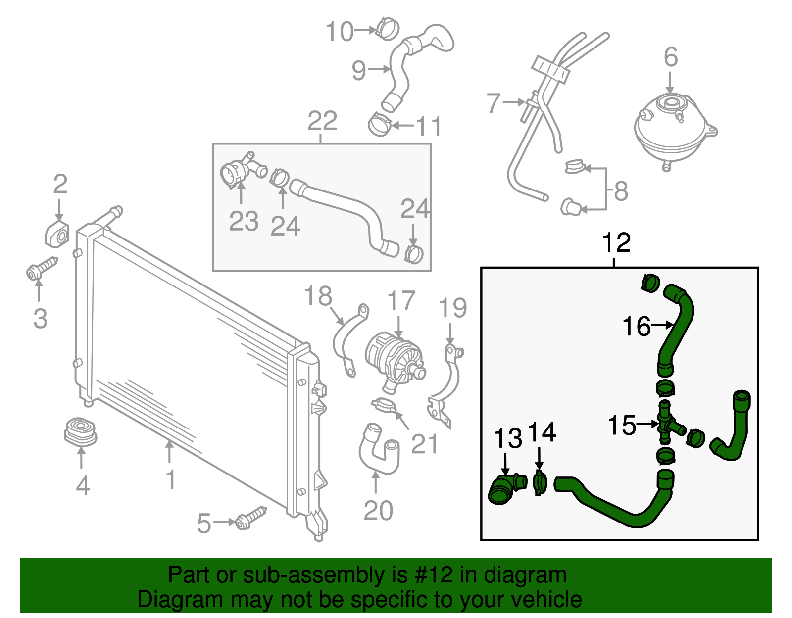5C0-122-051-J - Lower Hose 2013-2016 Volkswagen Jetta | Volkswagen ...