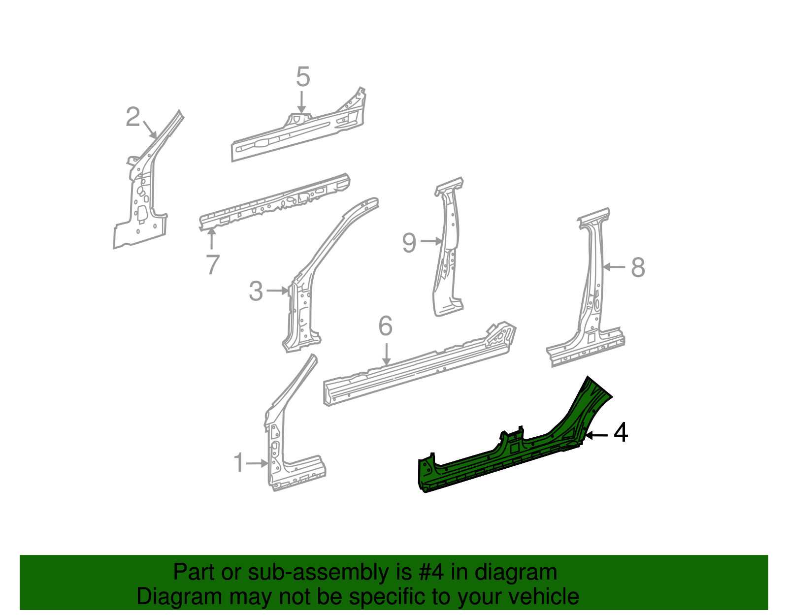 204-637-37-35 - Rocker Panel 2008-2014 Mercedes-Benz | Mercedes-Benz ...