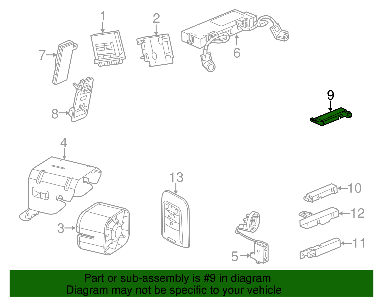 Genuine Antenna for 2010-2011 Saab 9-5 | Part# 13502549 | Over 30% Off ...