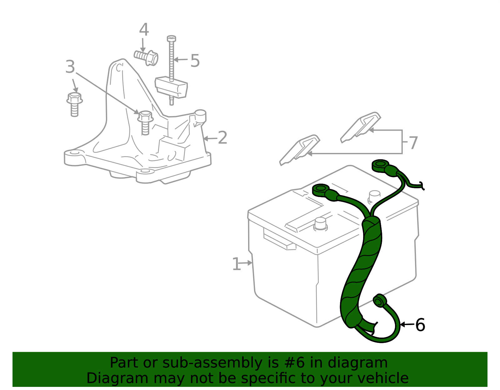 2003-2004 Ford Motorcraft™ Battery Cable Harness WC-95745 | Miracle ...